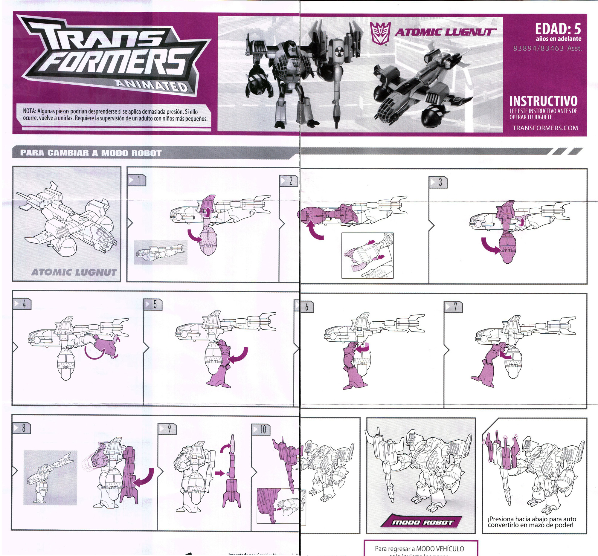 Voyager Class Atomic Lugnut (Transformers, Animated, Decepticon ...