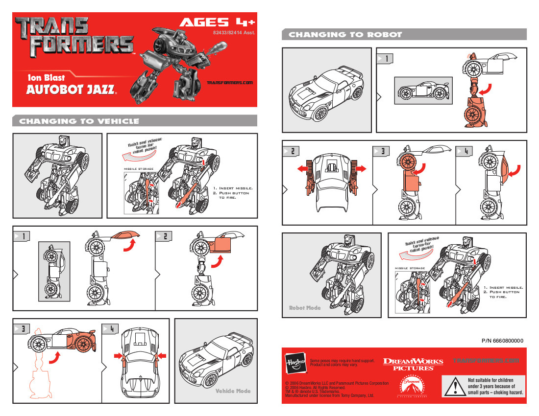 Fast Action Battlers Autobot Jazz (Ion Blast) (Transformers, Movie ...