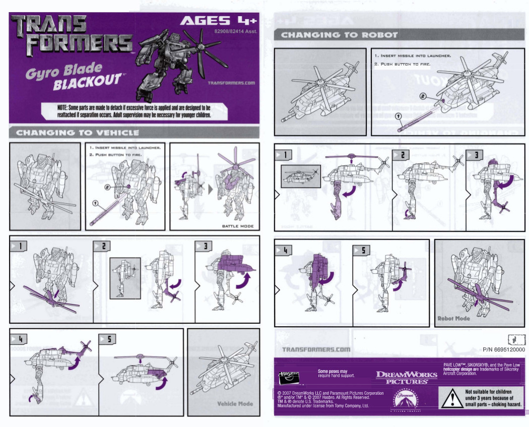 Fast Action Battlers Blackout (Gyro Blade) (Transformers, Movie ...