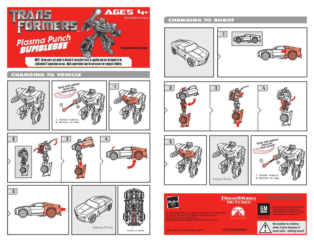Fast Action Battlers Bumblebee (Plasma Punch) (Transformers, Movie ...