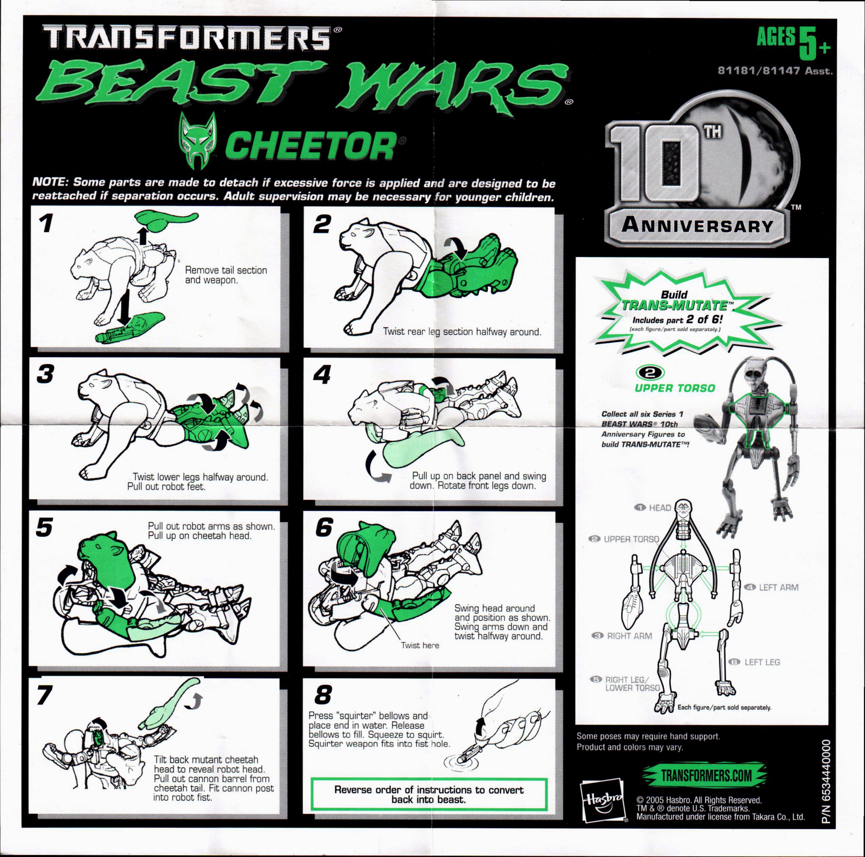 Voyager Class Cheetor (Transformers, Beast Wars 10th Anniversary ...