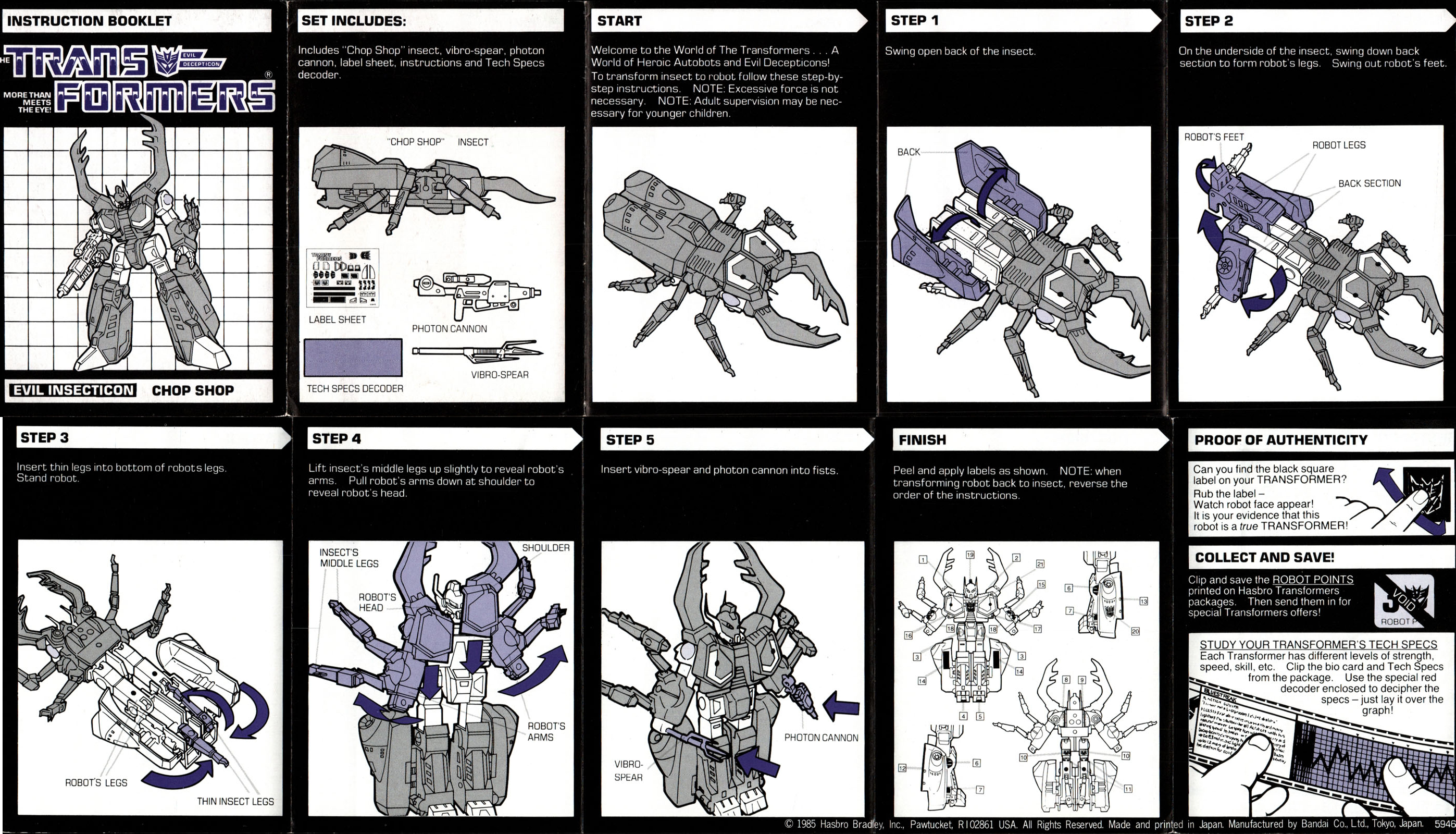 Insecticons Chop Shop (Transformers, G1, Decepticon) | Transformerland ...