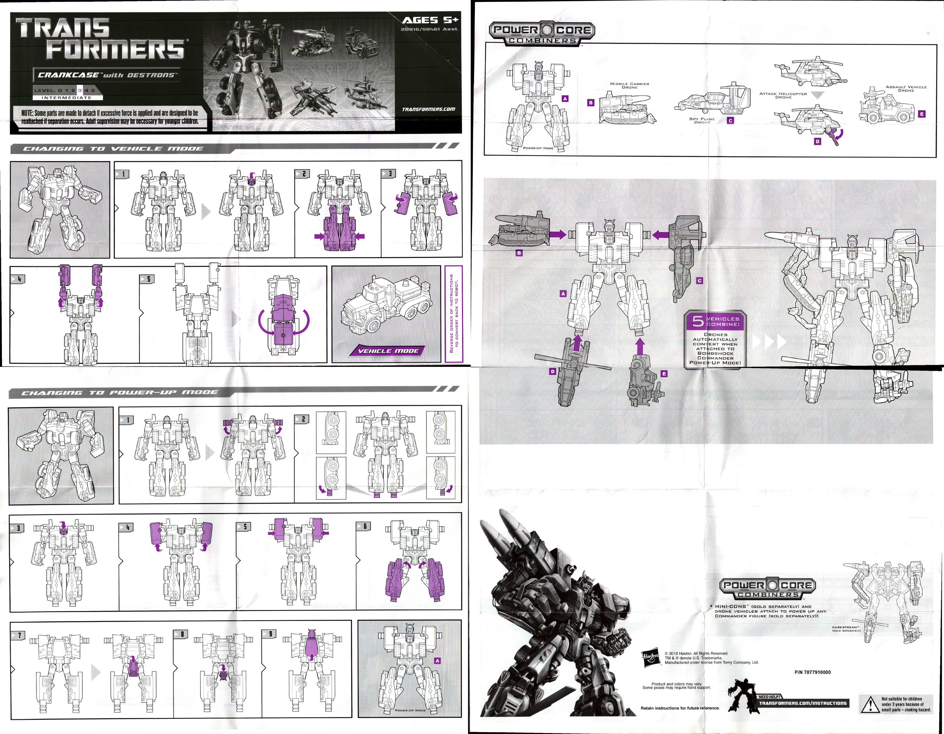 Combiner 5-packs Crankcase with Destrons (Transformers, Power Core ...