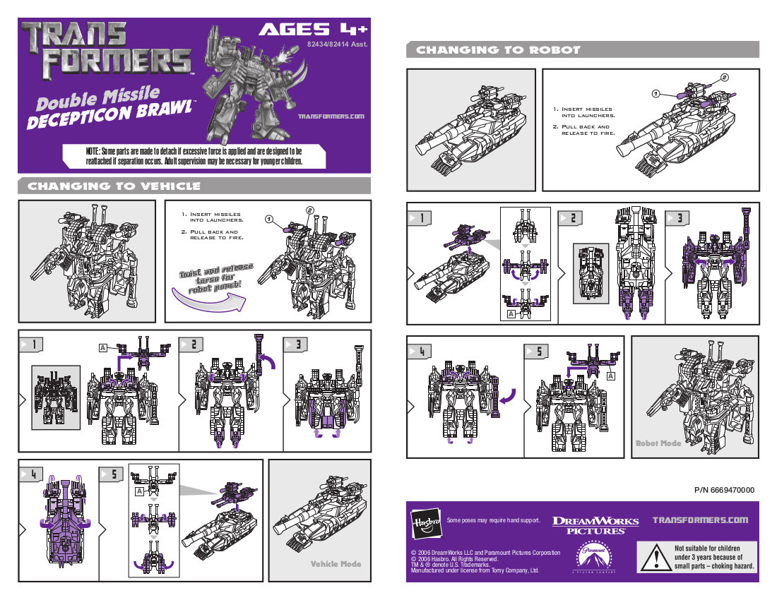 Fast Action Battlers Decepticon Brawl (Double Missile) (Transformers ...