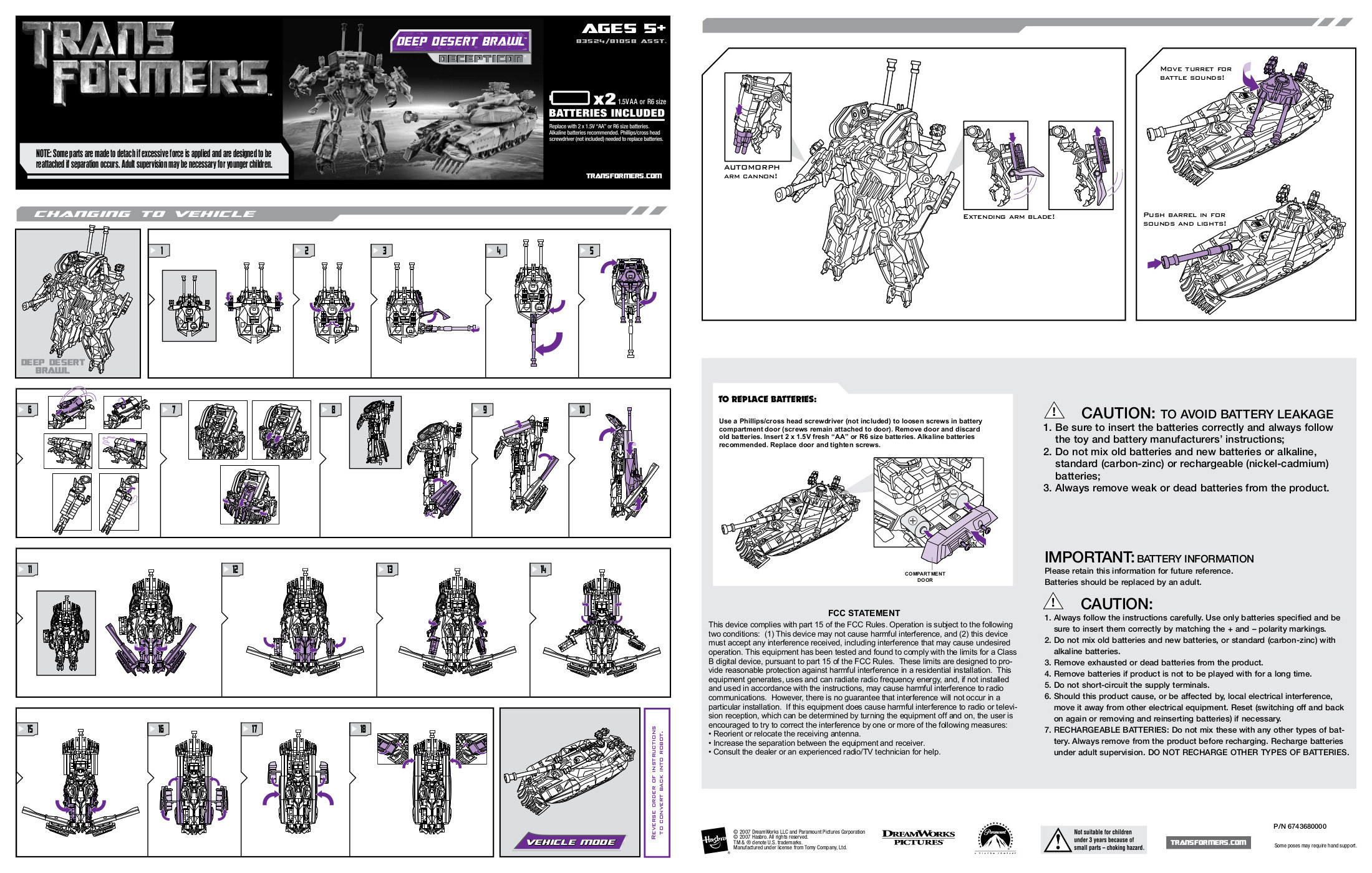Leader Class Deep Desert Brawl (Transformers, Movie, Decepticon ...