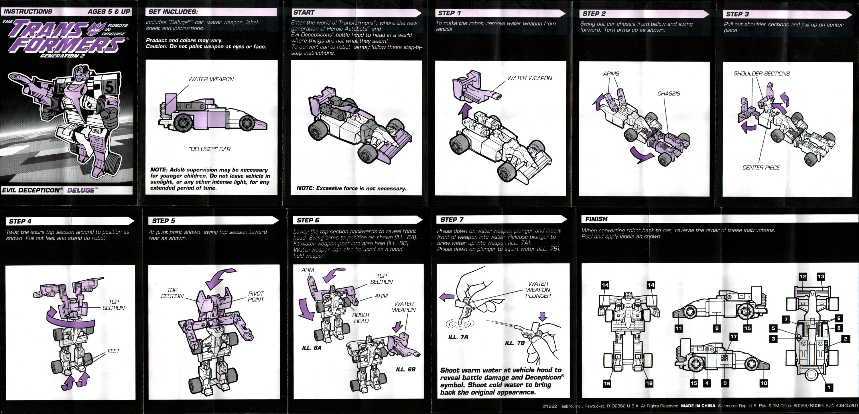 Color Changers Deluge (Transformers, G2, Decepticon) | Transformerland ...