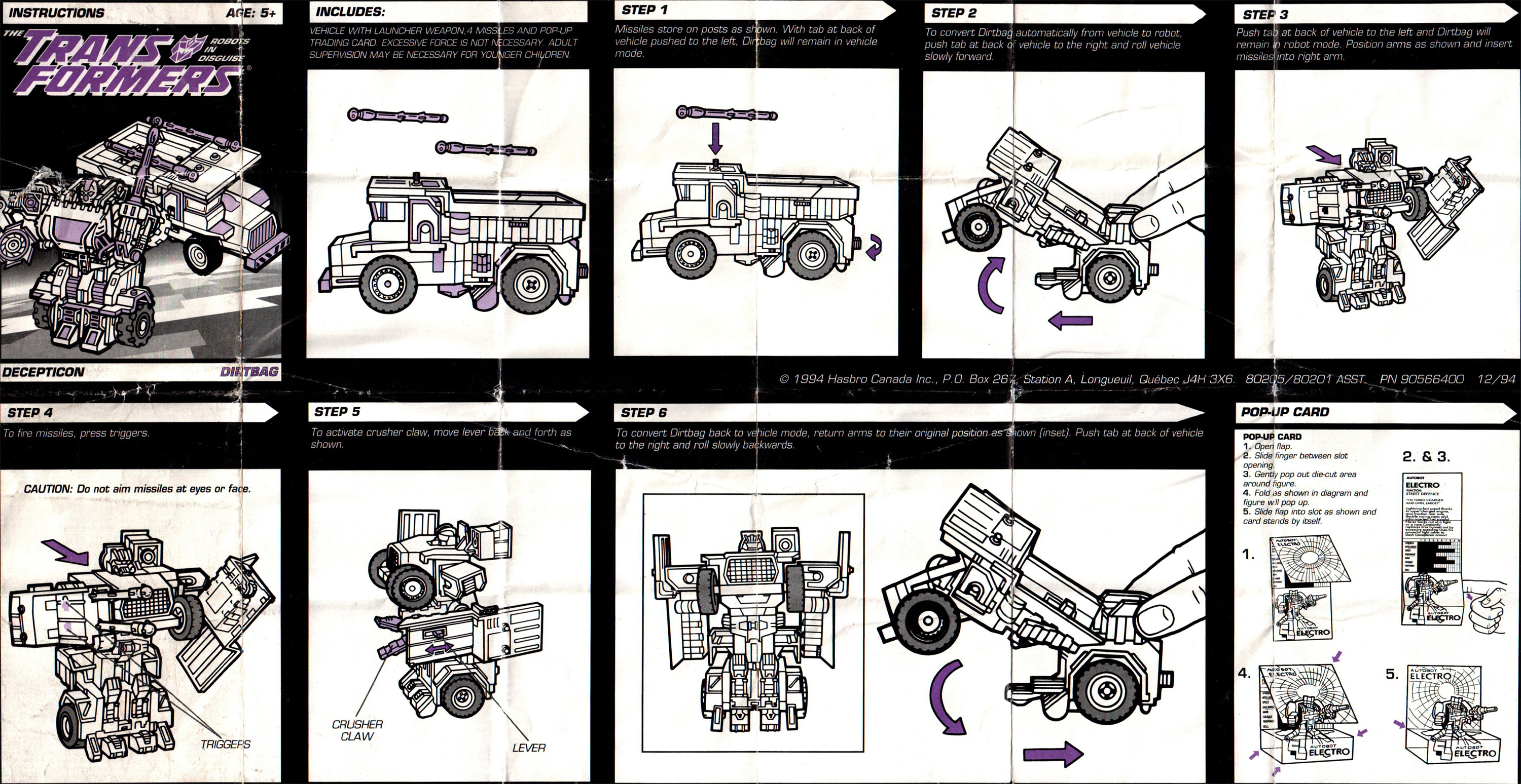 Autorollers Dirtbag (Transformers, G2, Decepticon) | Transformerland ...