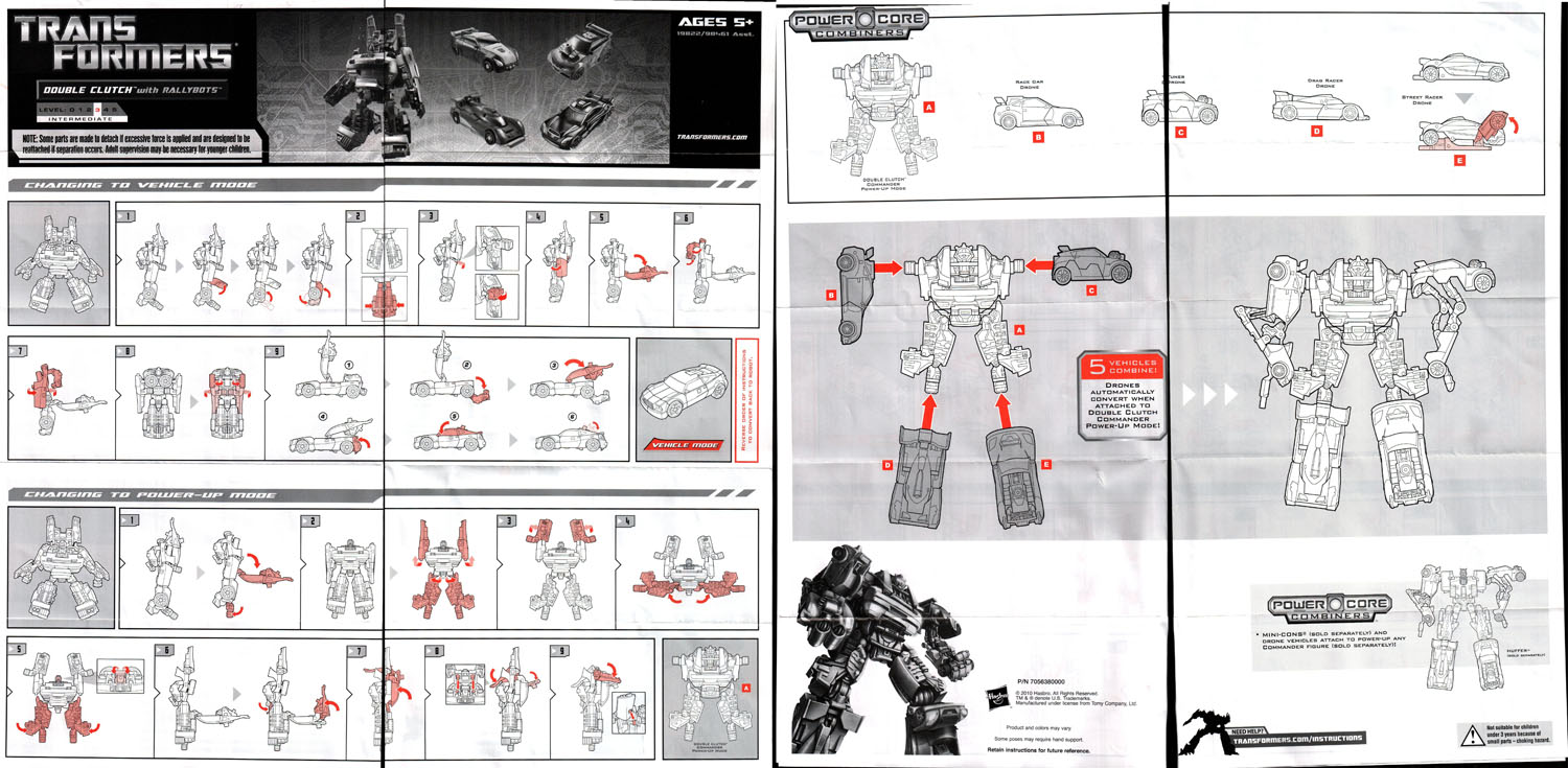 Combiner 5-packs Double Clutch with Rallybots (Transformers, Power Core ...