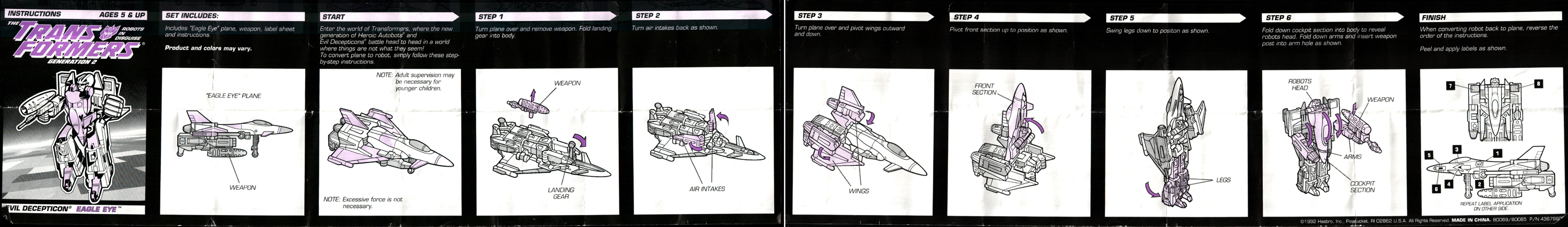 Skyscorchers Eagle Eye (Transformers, G2, Decepticon) | Transformerland ...