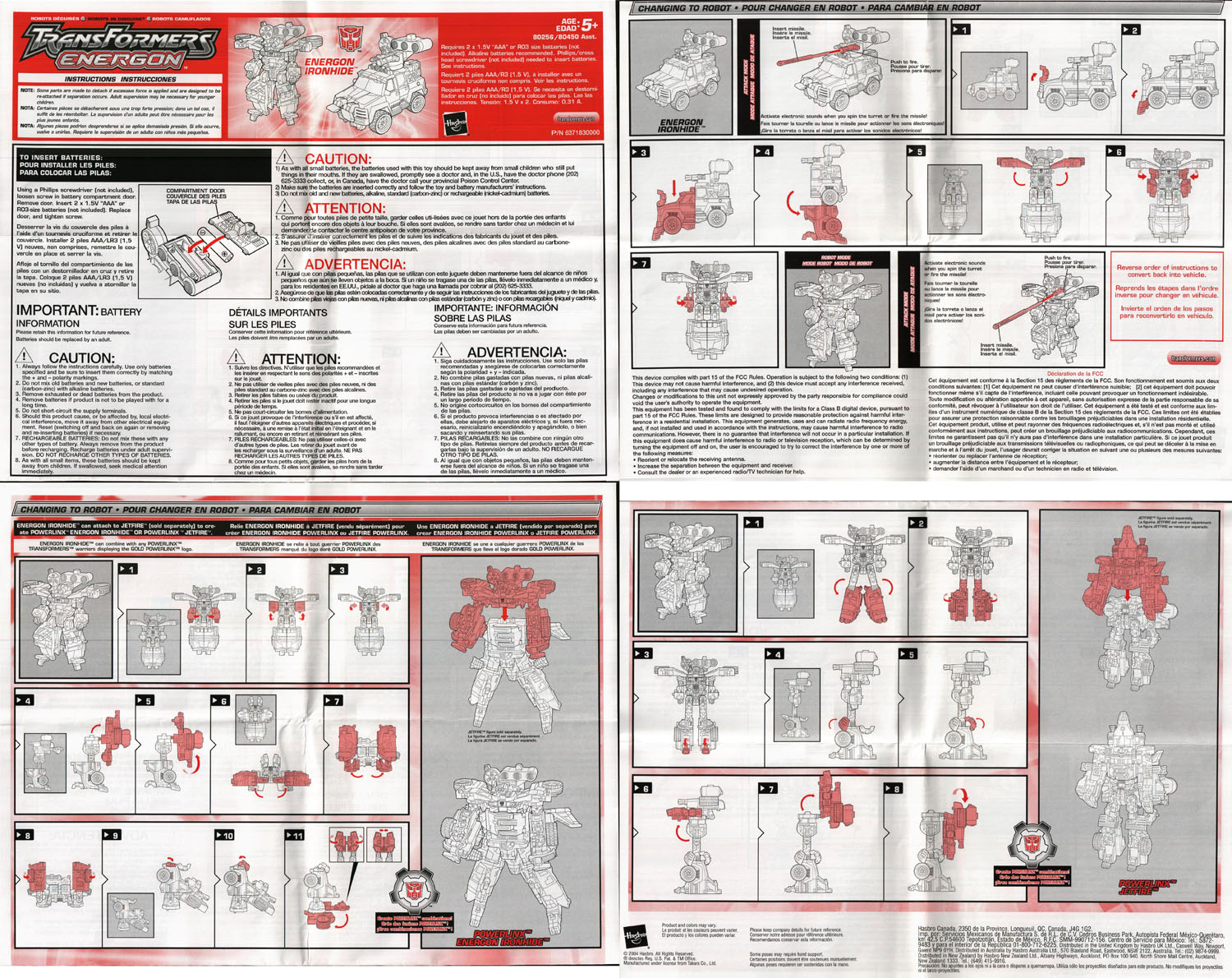 Mega Class Energon Ironhide (Transformers, Energon, Autobot ...
