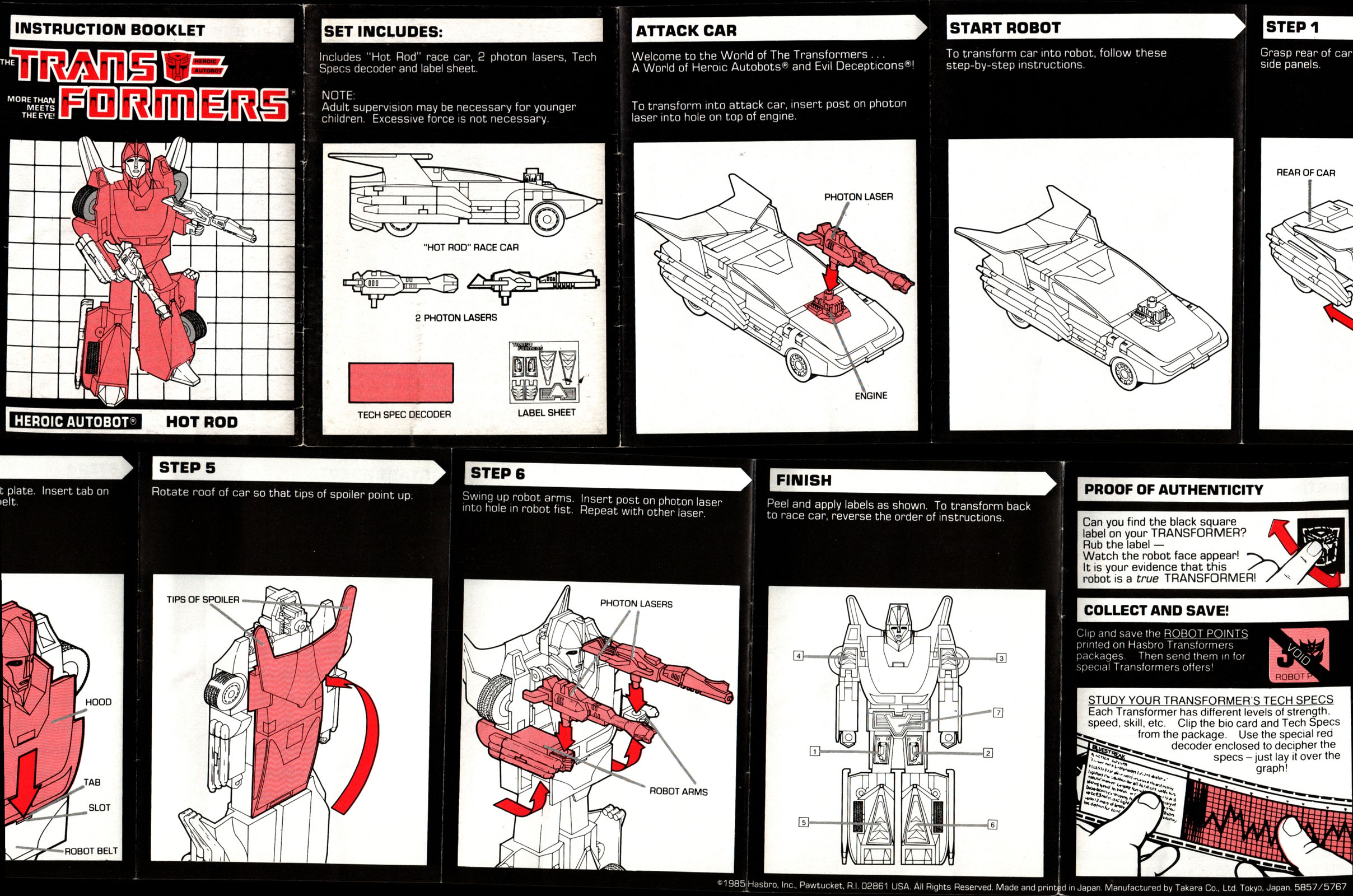 Autobot Cars Hot Rod (Transformers, G1, Autobot) | Transformerland.com ...