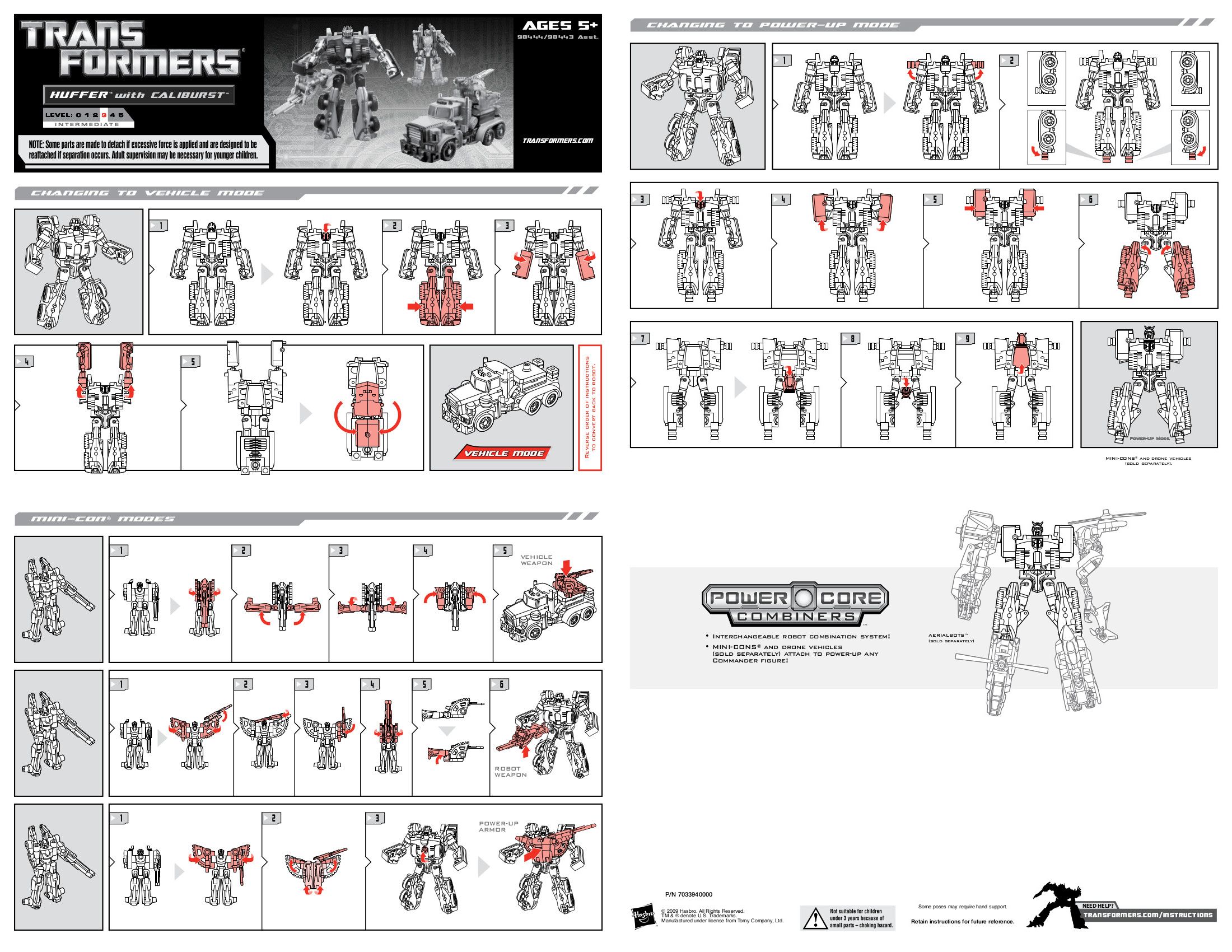 Commander 2-packs Huffer with Caliburst (Transformers, Power Core ...