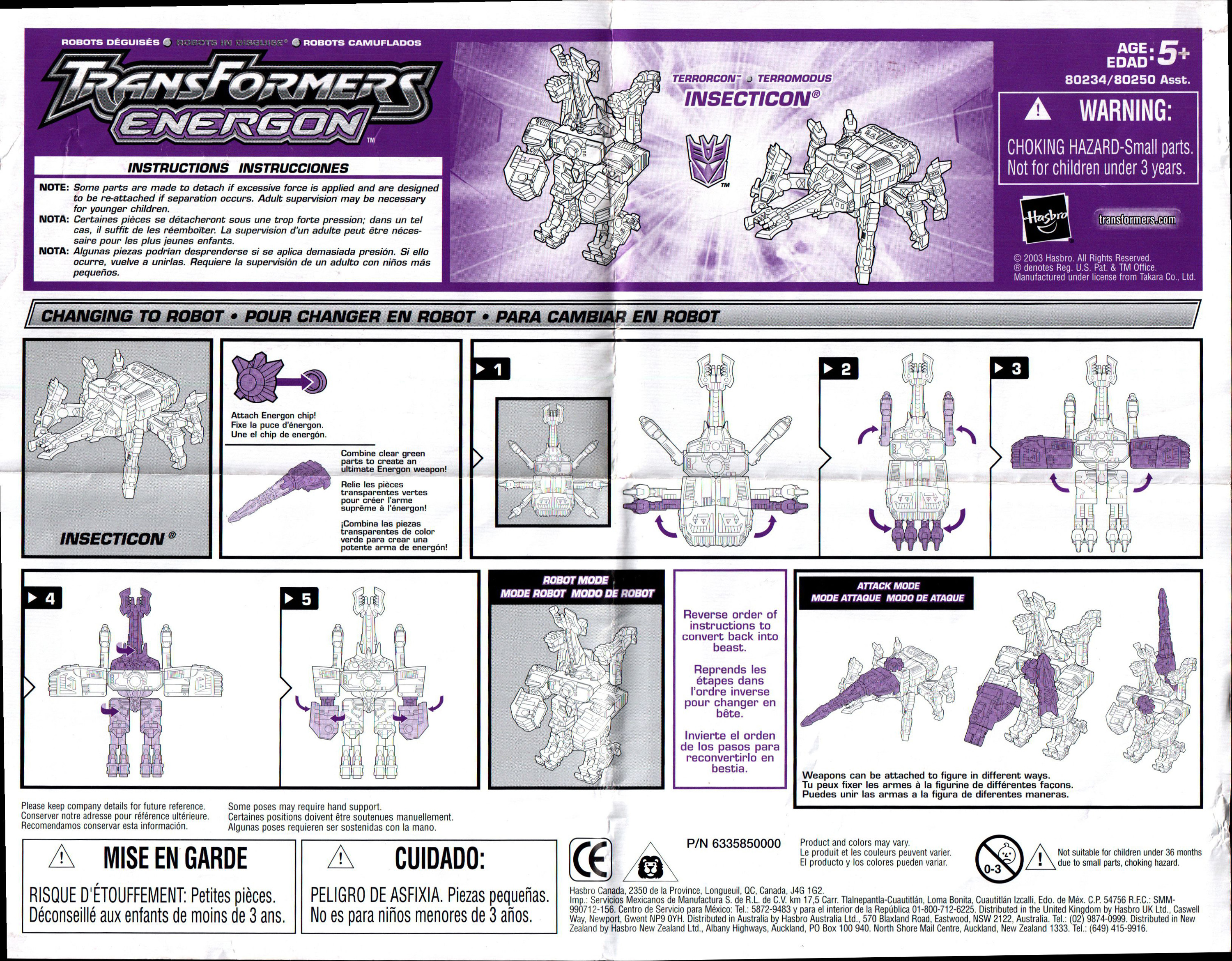 Energon Class Insecticon (Transformers, Energon, Decepticon ...