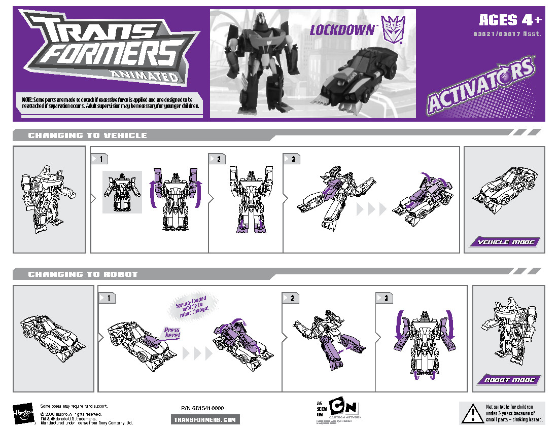 Activators Lockdown (Transformers, Animated, Decepticon) | Transformerland.com - Collector's ...