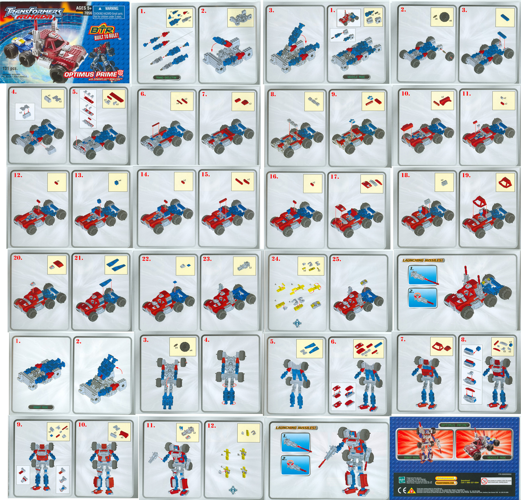 Construction Sets Optimus Prime with Sparkplug (Transformers, Built to ...