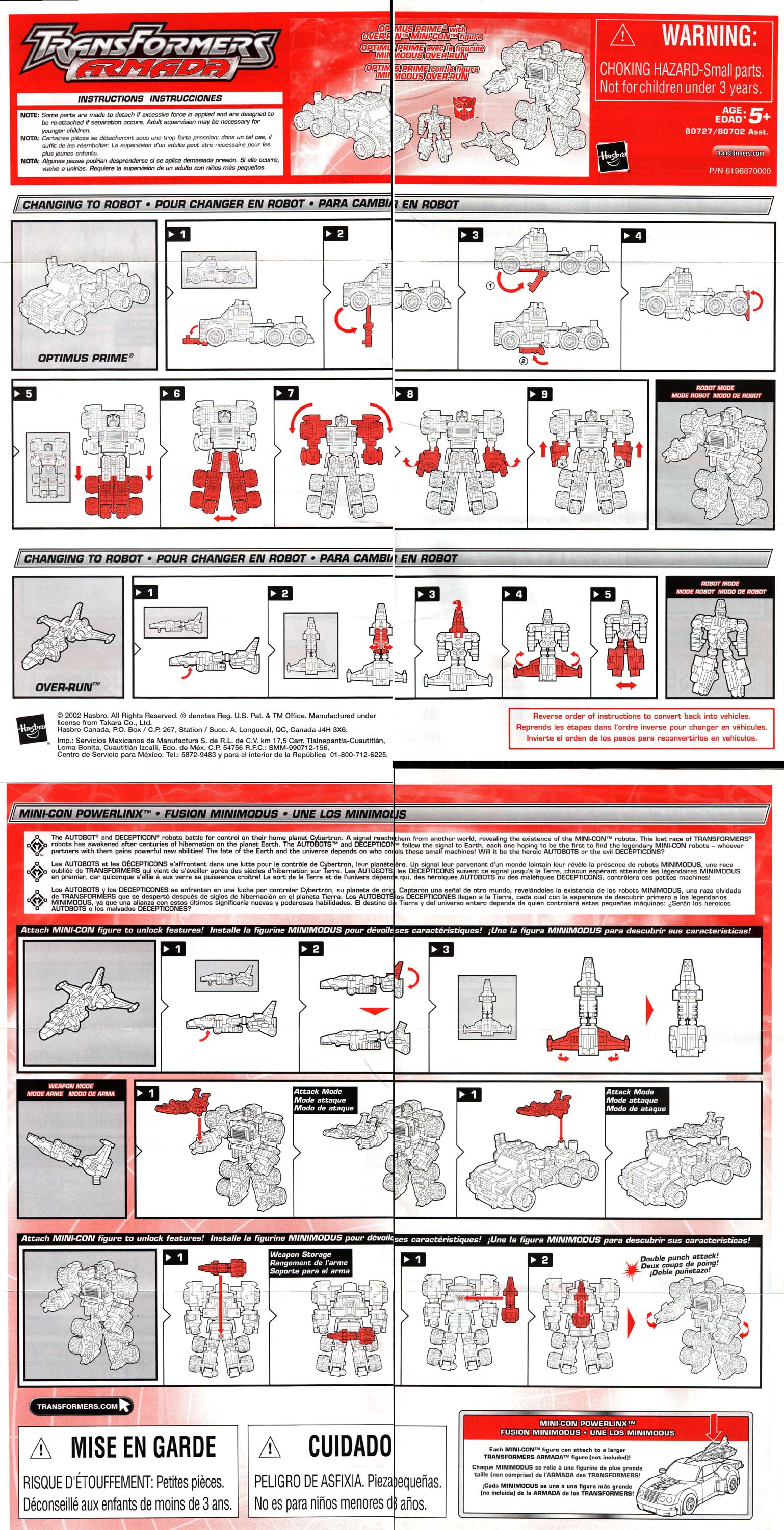 Super-Cons Optimus Prime with Over-Run (Transformers, Armada, Autobot ...