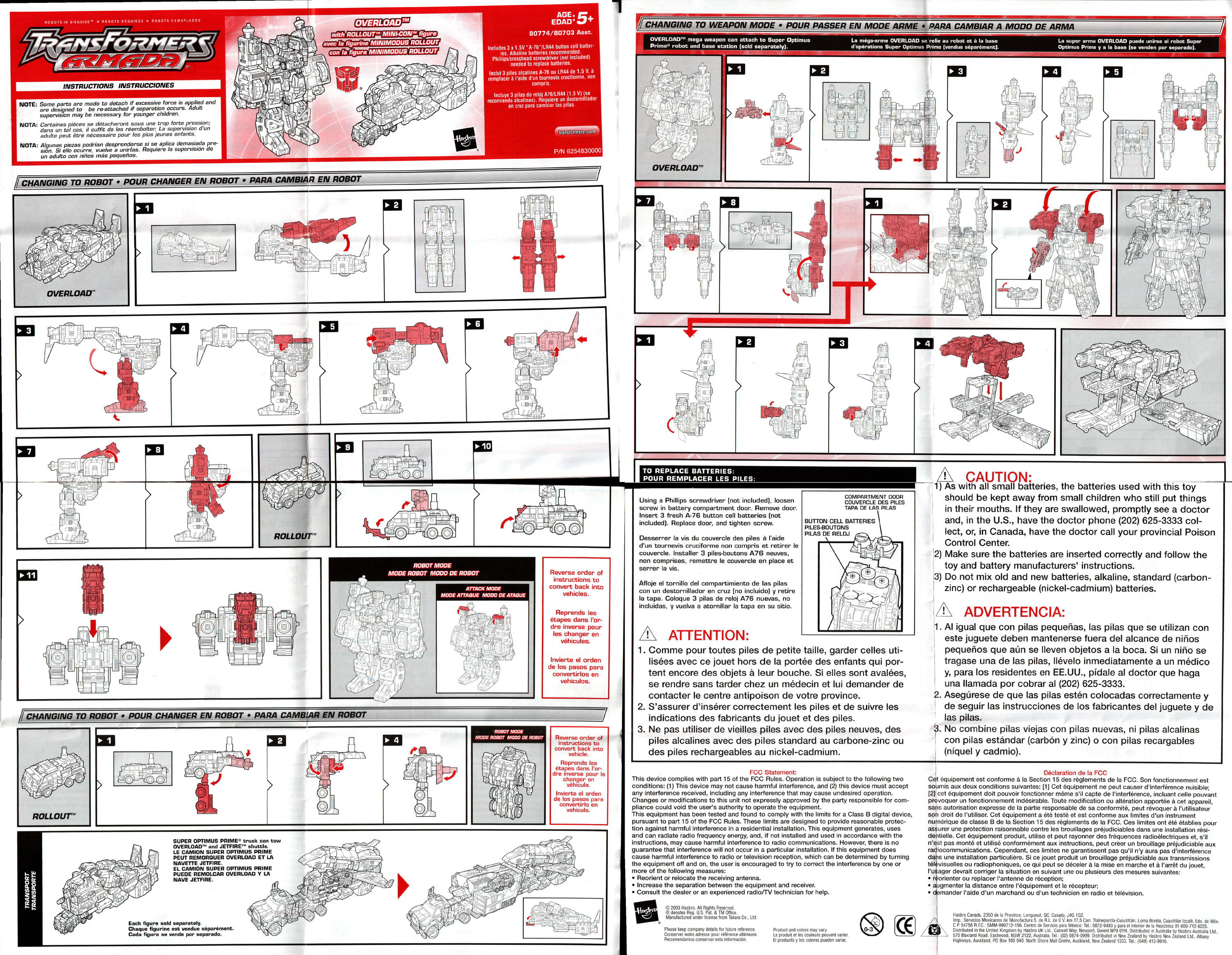Max-Cons Overload with Rollout (Transformers, Armada, Autobot ...
