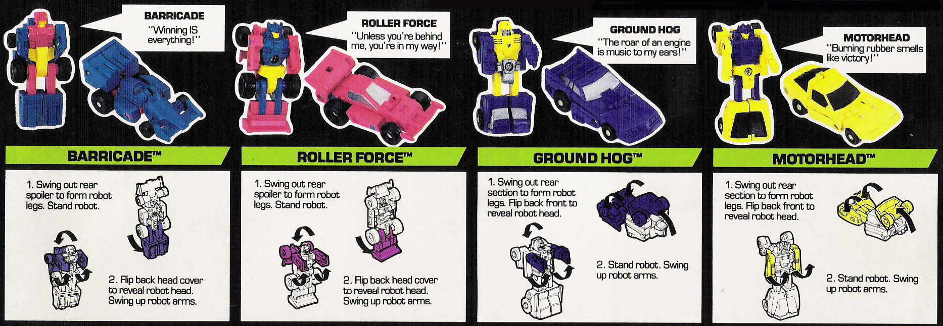Micromasters Race Track Patrol (Transformers, G1, Decepticon ...