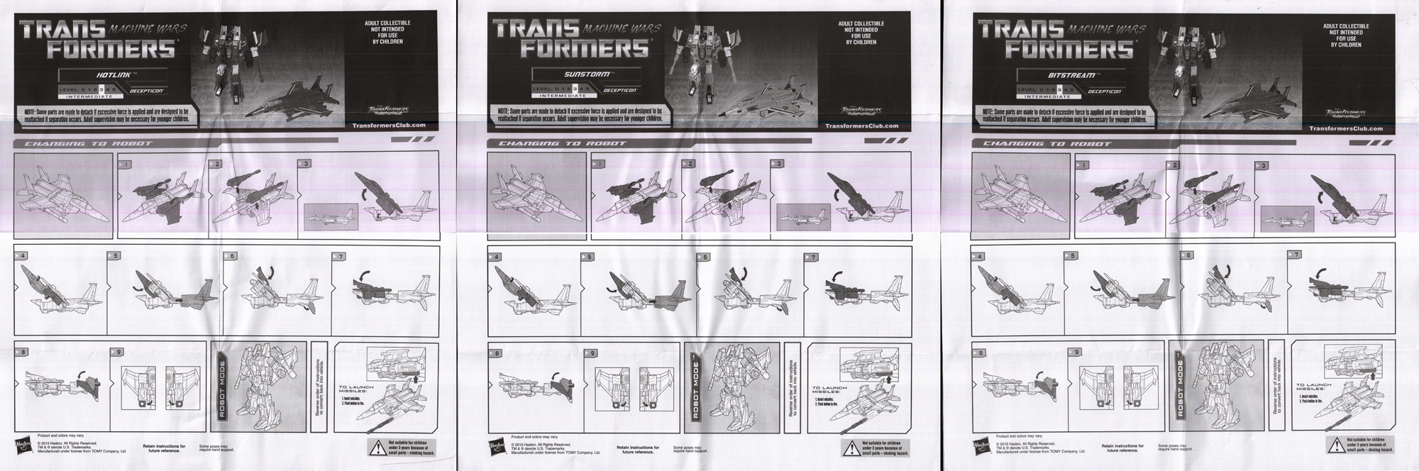 Souvenir Sets Rainmakers (Transformers, BotCon / OTFCC / Timelines ...
