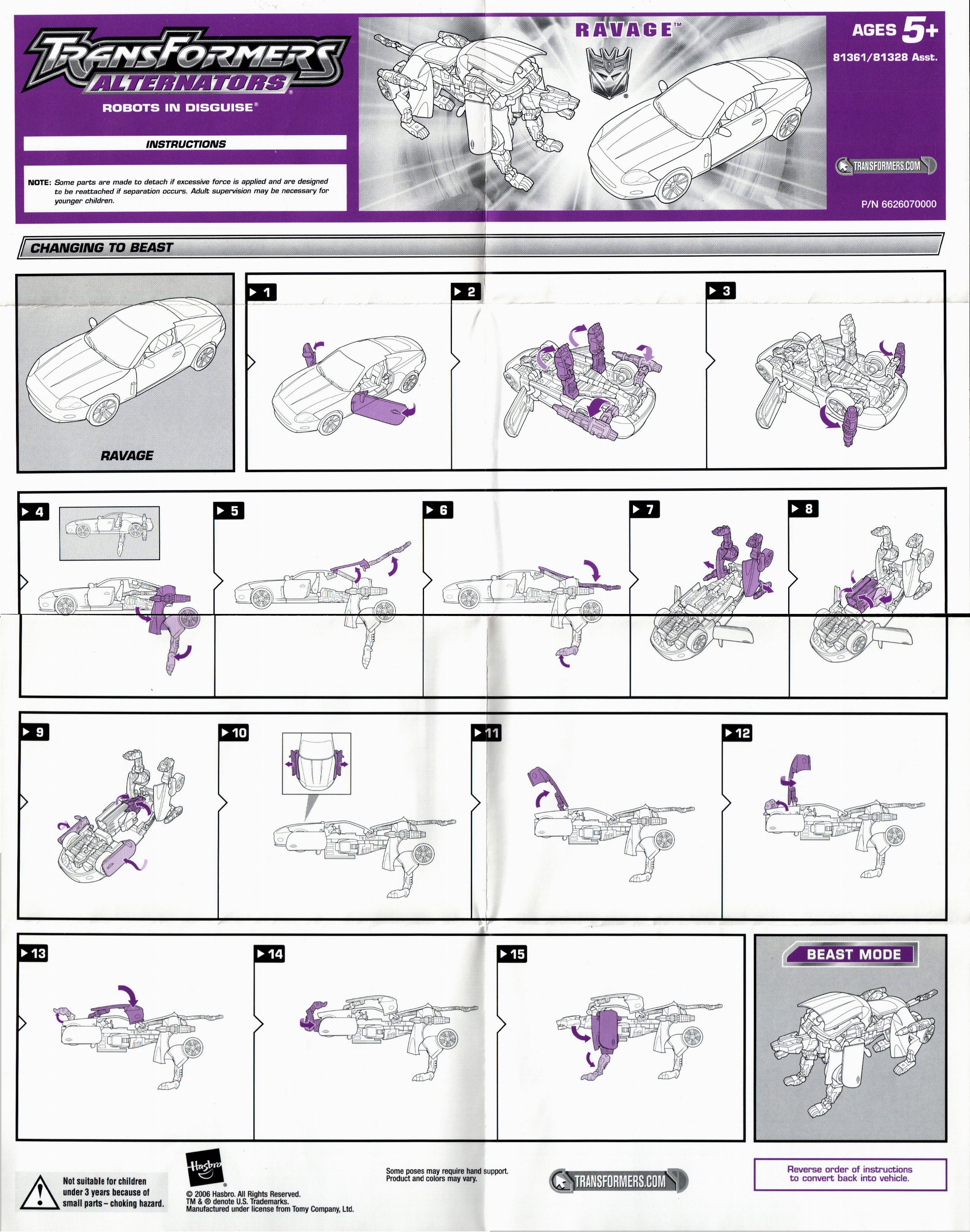 1:24 Scale Ravage (26) (Transformers, Alternators, Decepticon ...