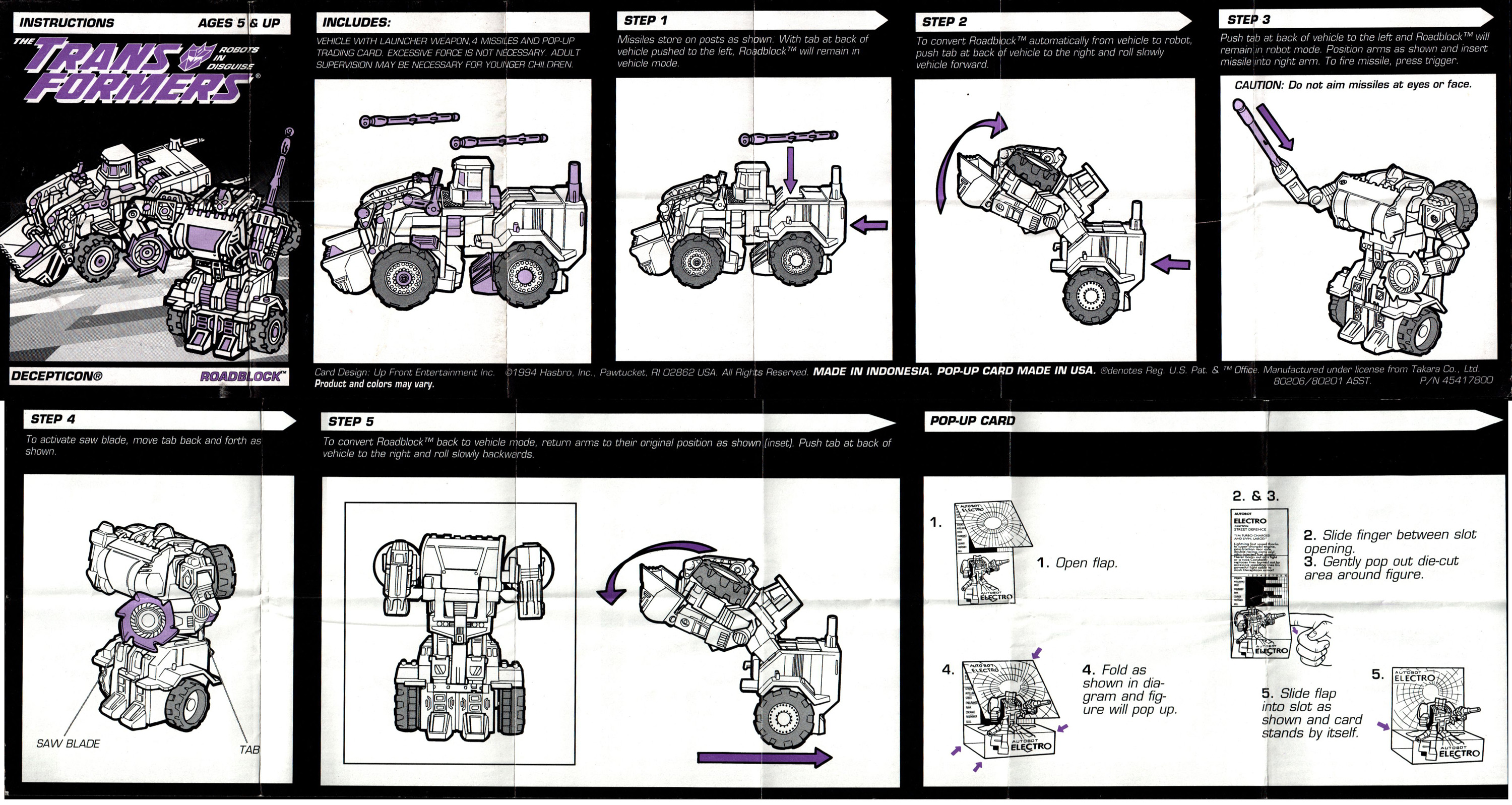 Autorollers Roadblock (Transformers, G2, Decepticon) | Transformerland ...