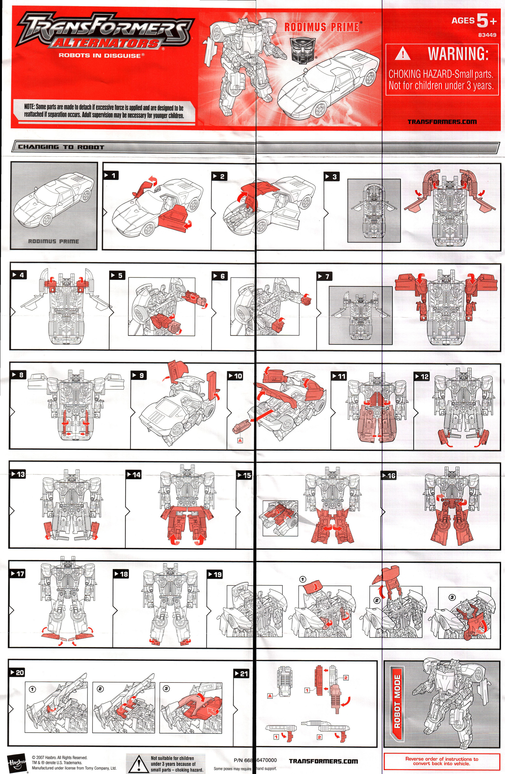 1:24 Scale Rodimus (27) (Transformers, Alternators, Autobot ...