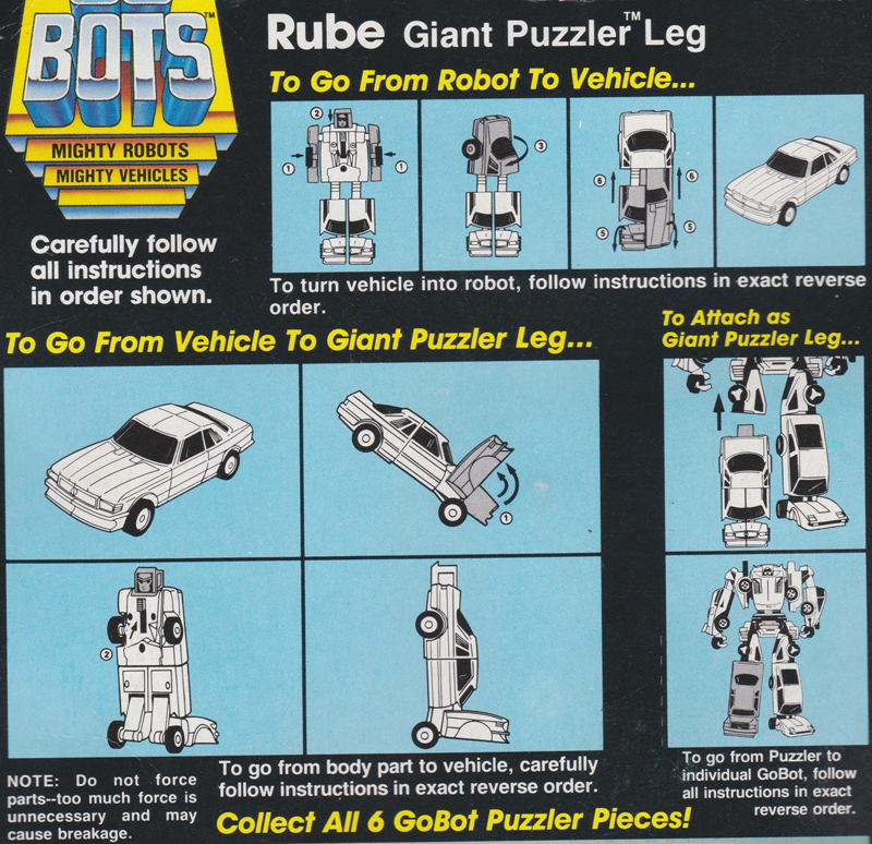 Puzzler Rube (GoBots, Tonka GoBots, Renegade) | Transformerland.com ...