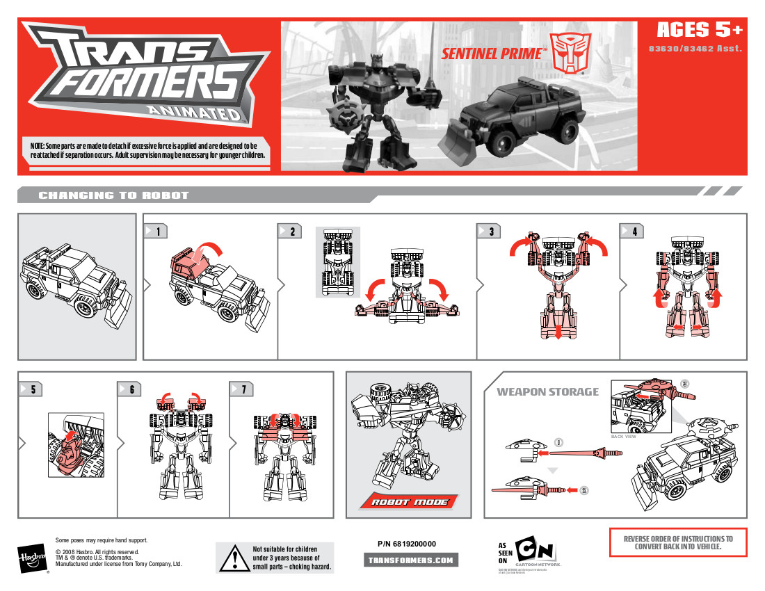 Deluxe Class Sentinel Prime (Transformers, Animated, Autobot ...