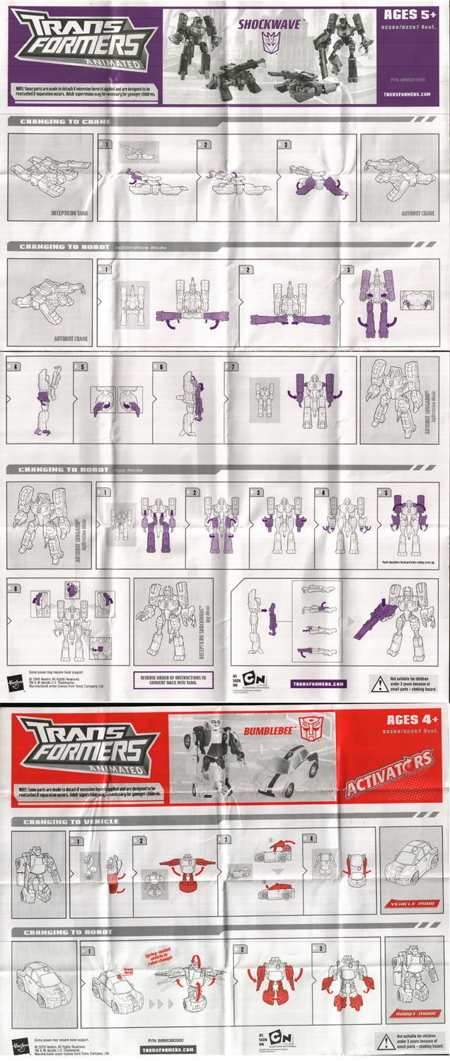 Gift Sets Shockwave vs Bumblebee (Transformers, Animated, Autobot vs ...