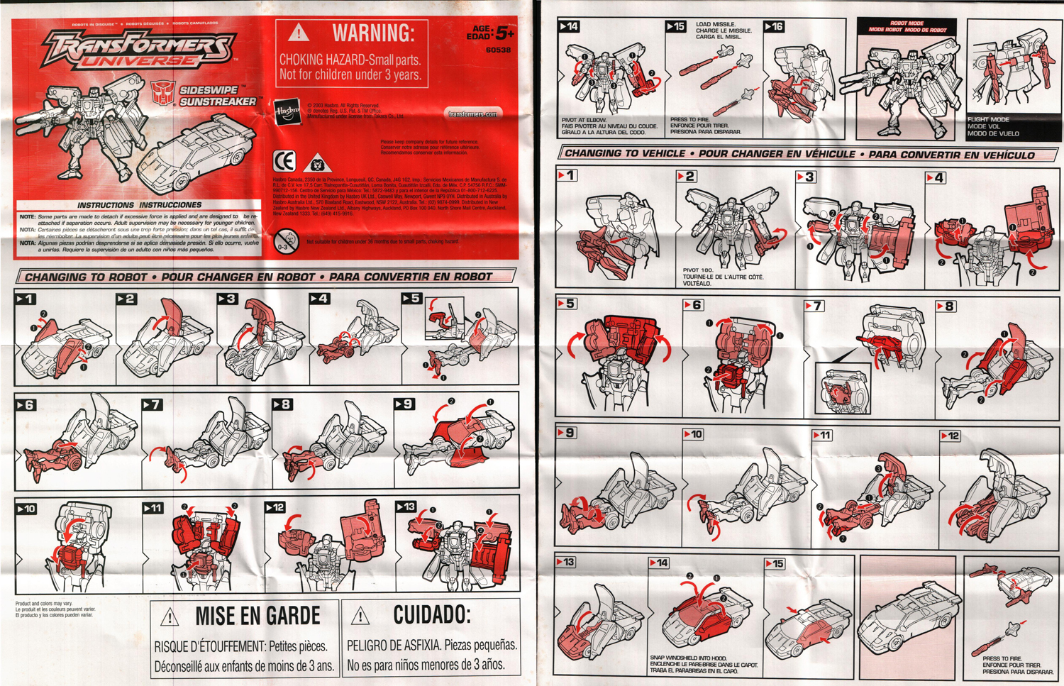 Convention Figures Sideswipe (Transformers, BotCon / OTFCC / Timelines ...