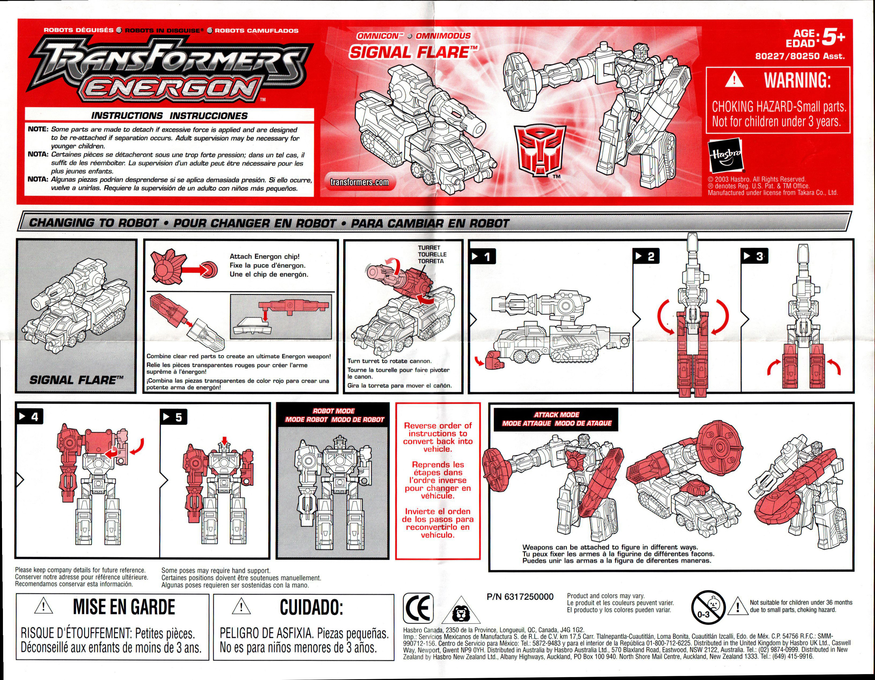 Energon Class Signal Flare (Transformers, Energon, Autobot ...
