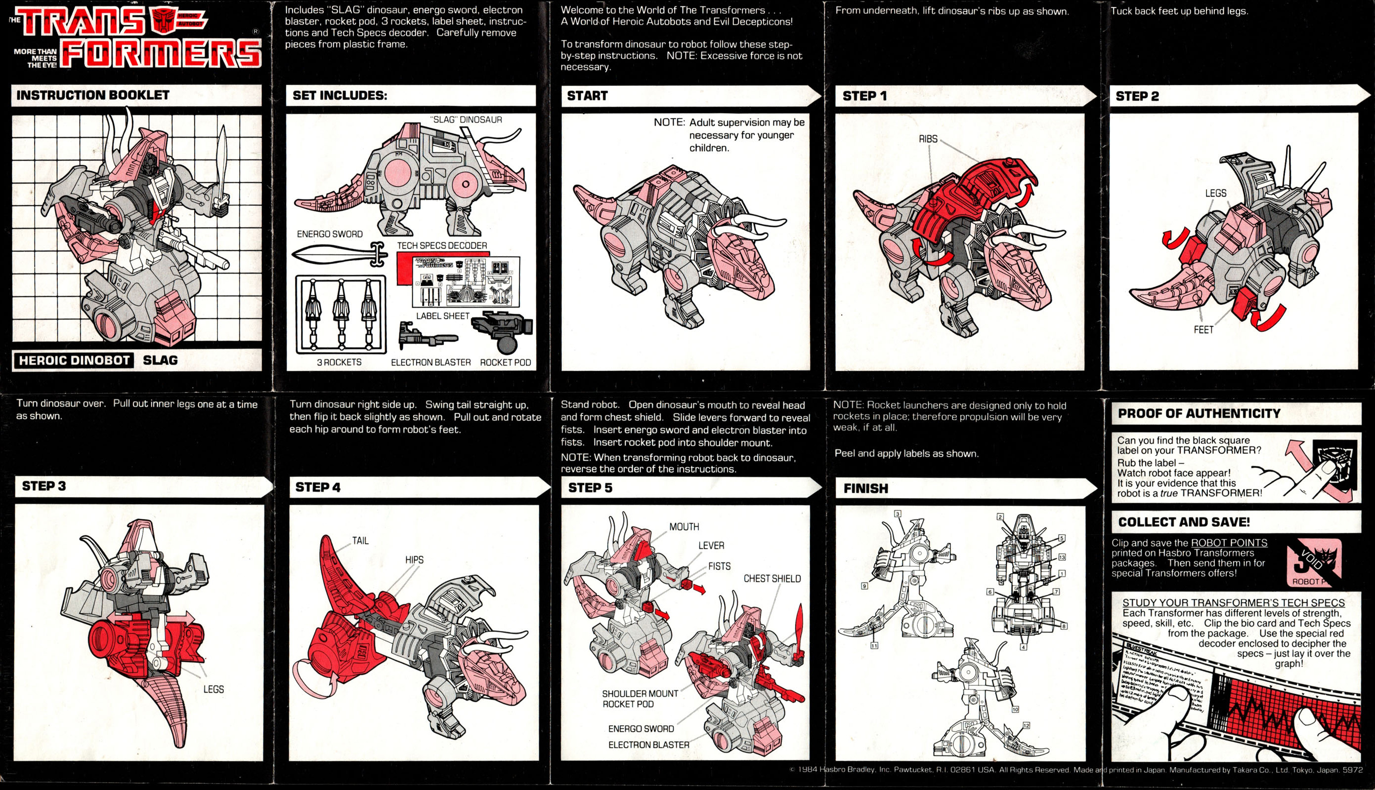 Dinobots Slag (Transformers, G1, Autobot) | Transformerland.com ...