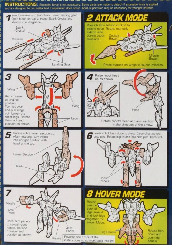 Deluxe Class Sonic Attack Jet (Transformers, Beast Machines, Vehicon ...