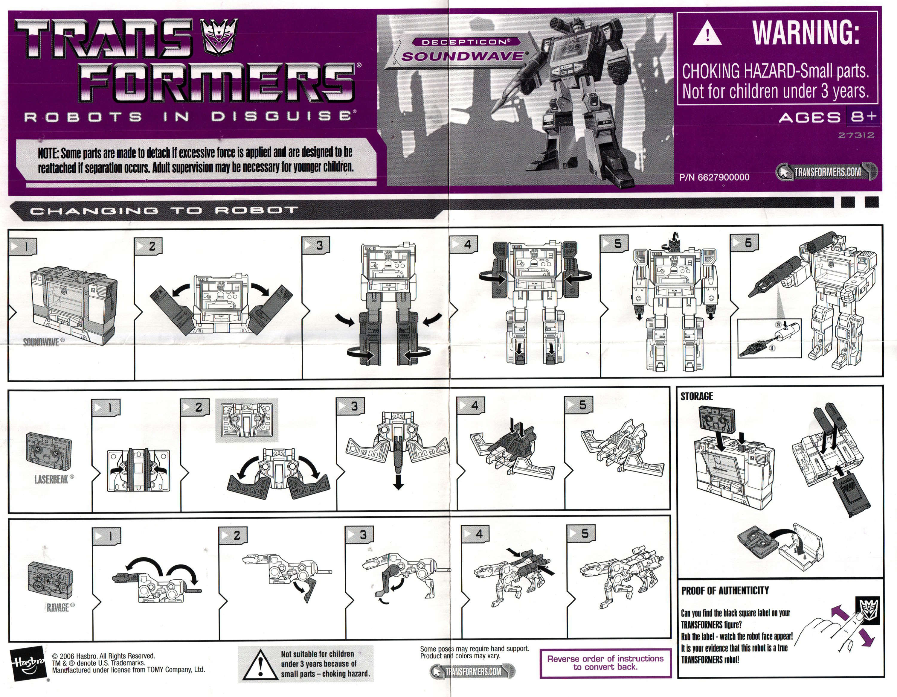 Commemorative Edition Soundwave with Lazerbeak and Battle Ravage ...