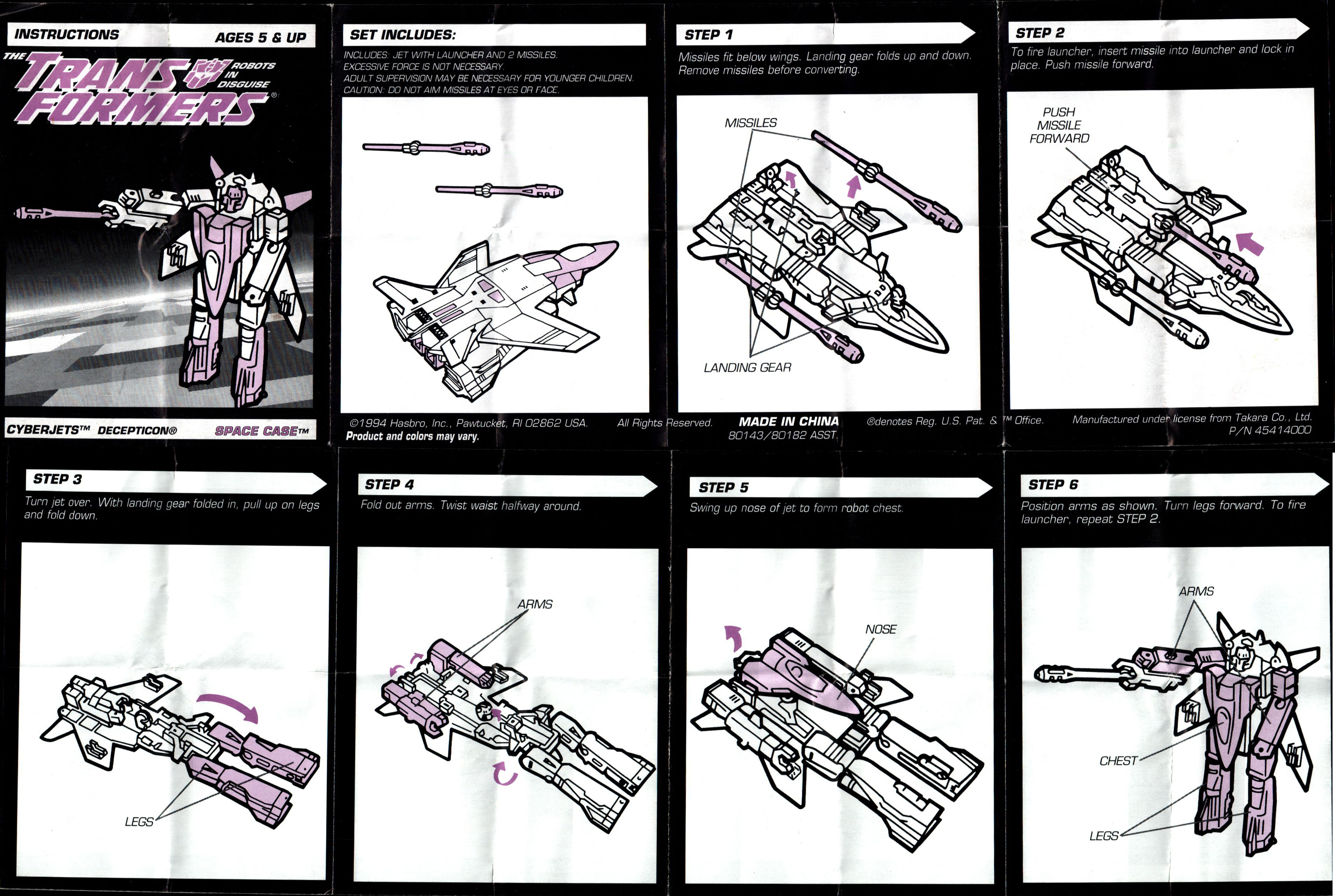 Cyberjets Space Case (Transformers, G2, Decepticon) | Transformerland ...