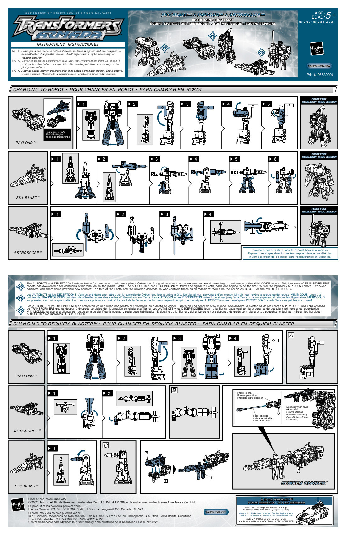 Mini-Cons Space Team (Transformers, Armada, Mini-Con) | Transformerland ...