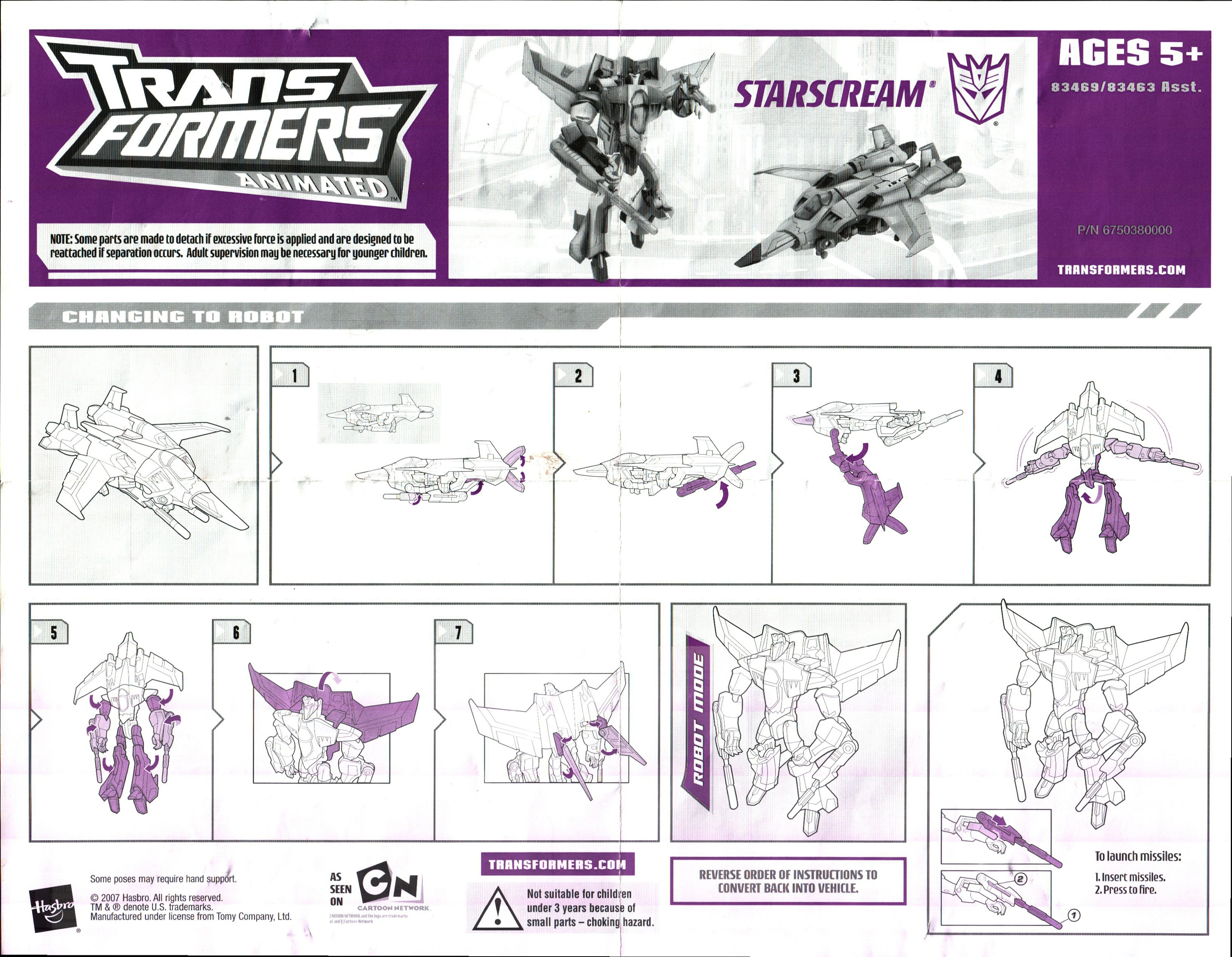Voyager Class Starscream (Transformers, Animated, Decepticon ...