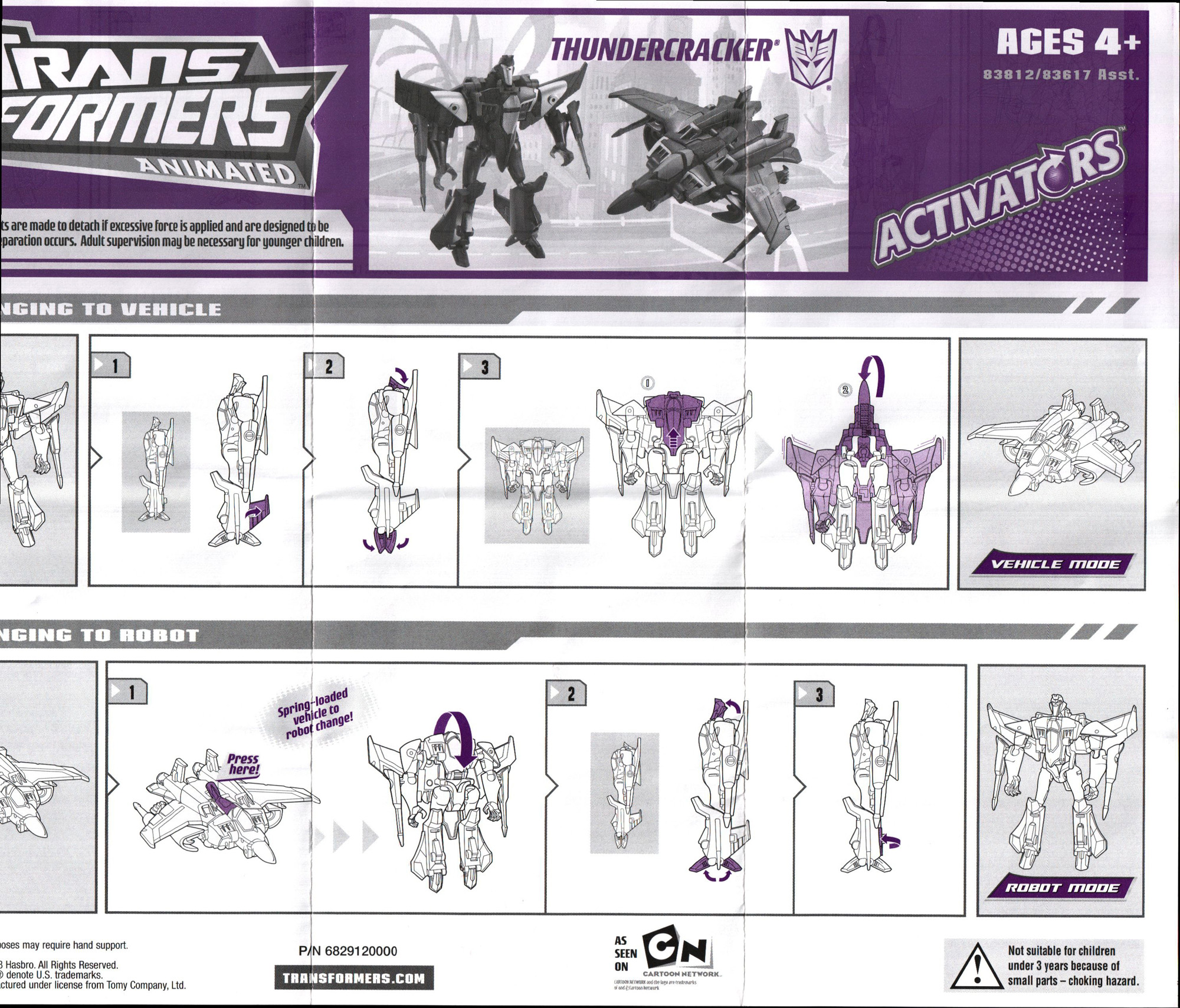 Activators Thundercracker (Transformers, Animated, Decepticon) | Transformerland.com - Collector ...