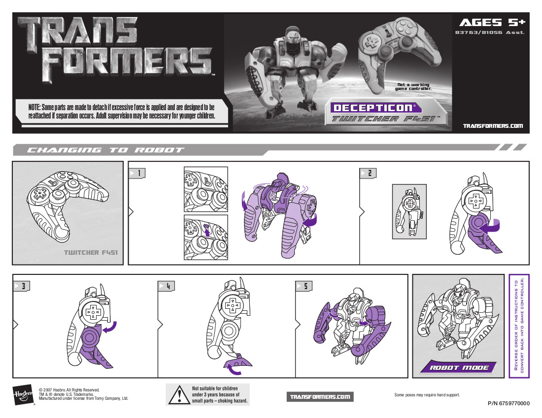 Real Gear Robots Twitcher F451 (Transformers, Movie, Decepticon ...