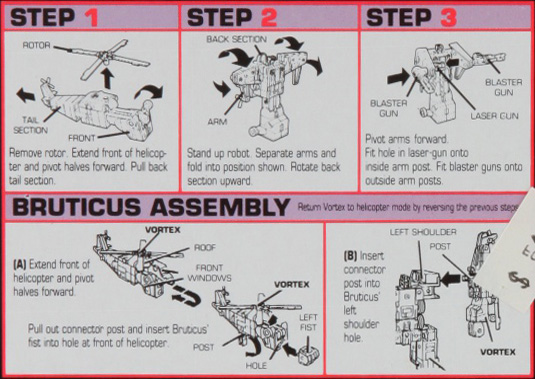 Combaticons (Bruticus, G2) Vortex (C4) (Transformers, G2, Decepticon ...