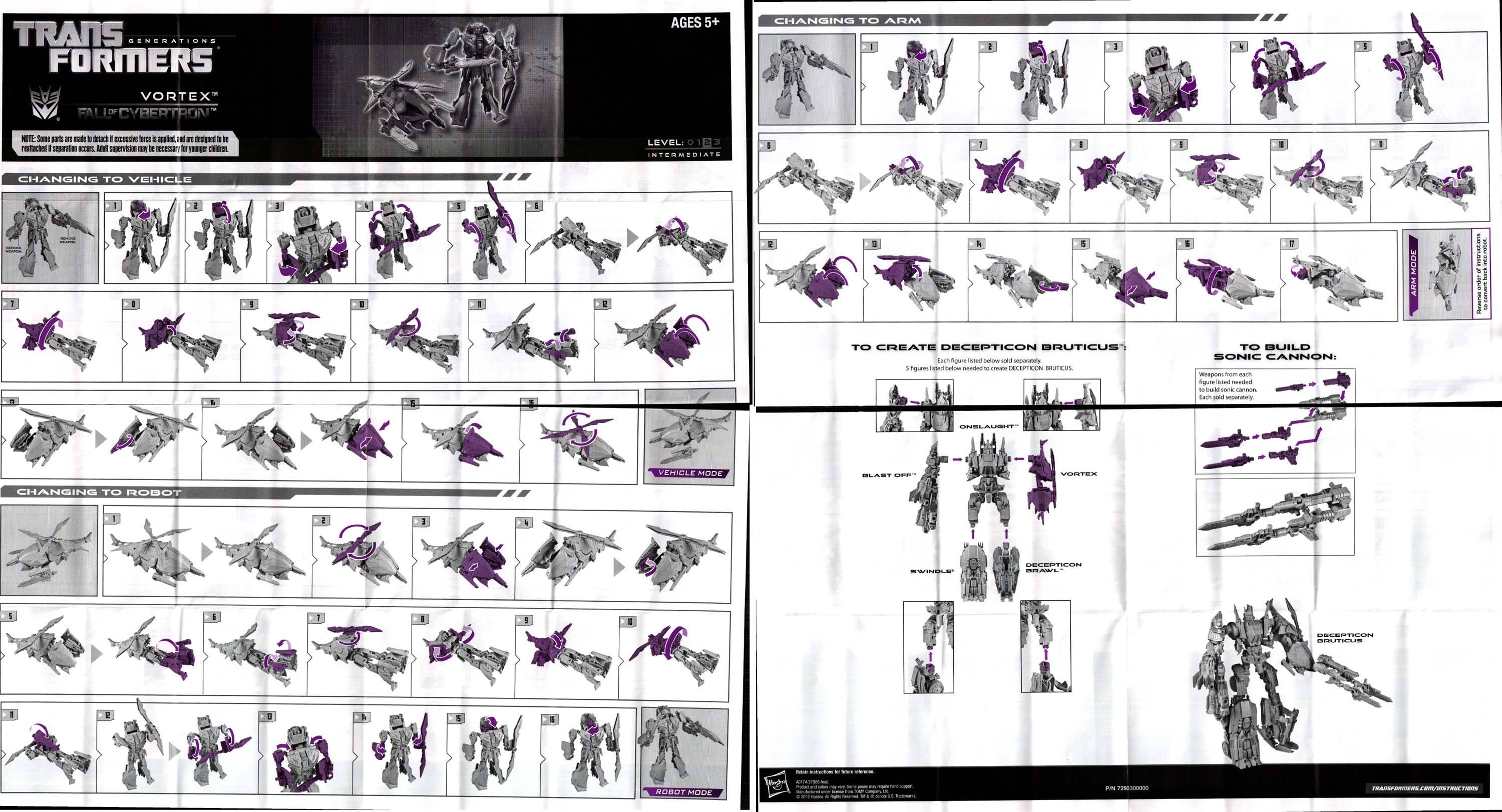 Combaticons (Bruticus, Generations) Vortex (Transformers, Generations ...