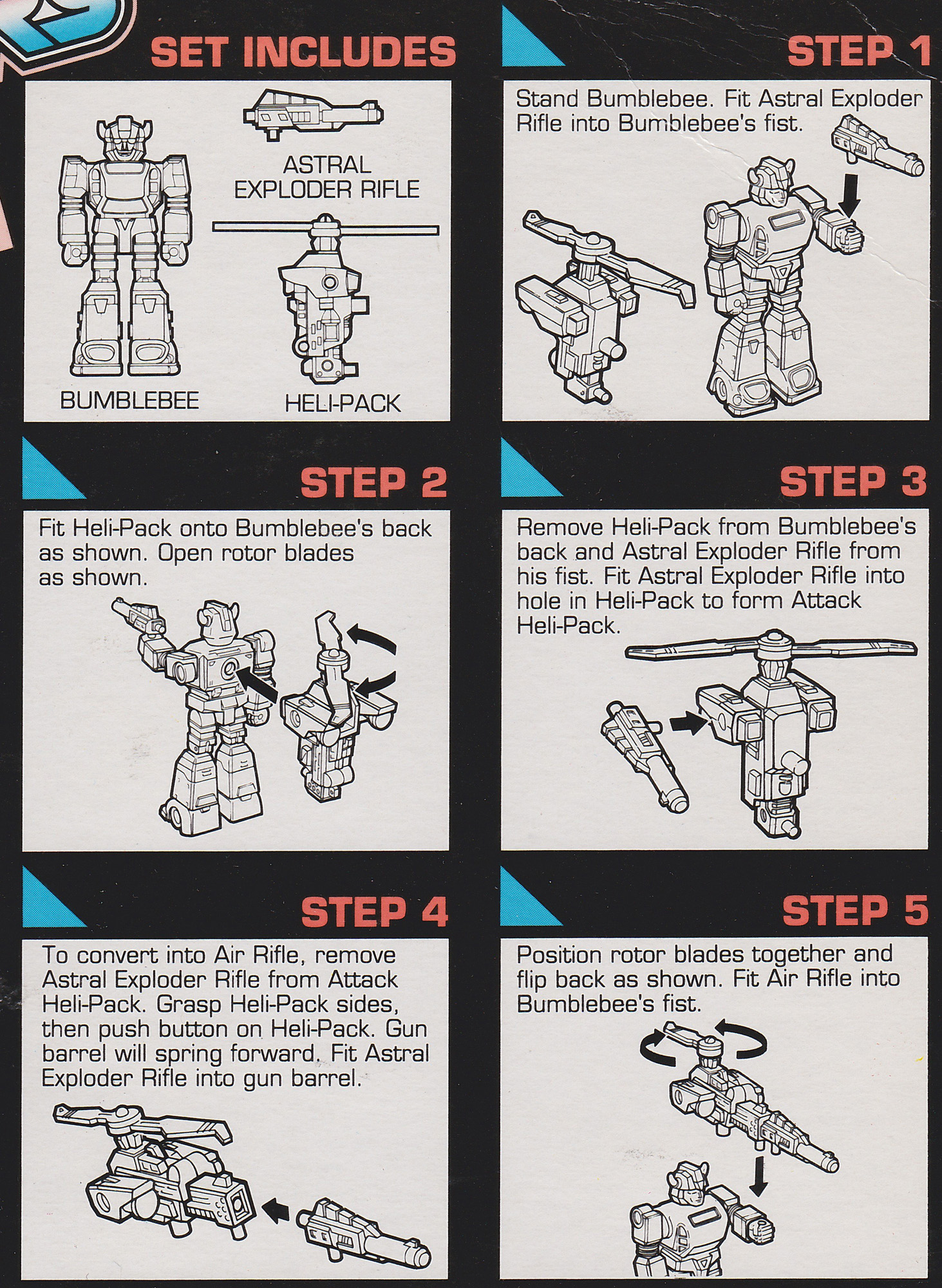 Action Masters Bumblebee with Heli-Pack (Transformers, G1, Autobot ...