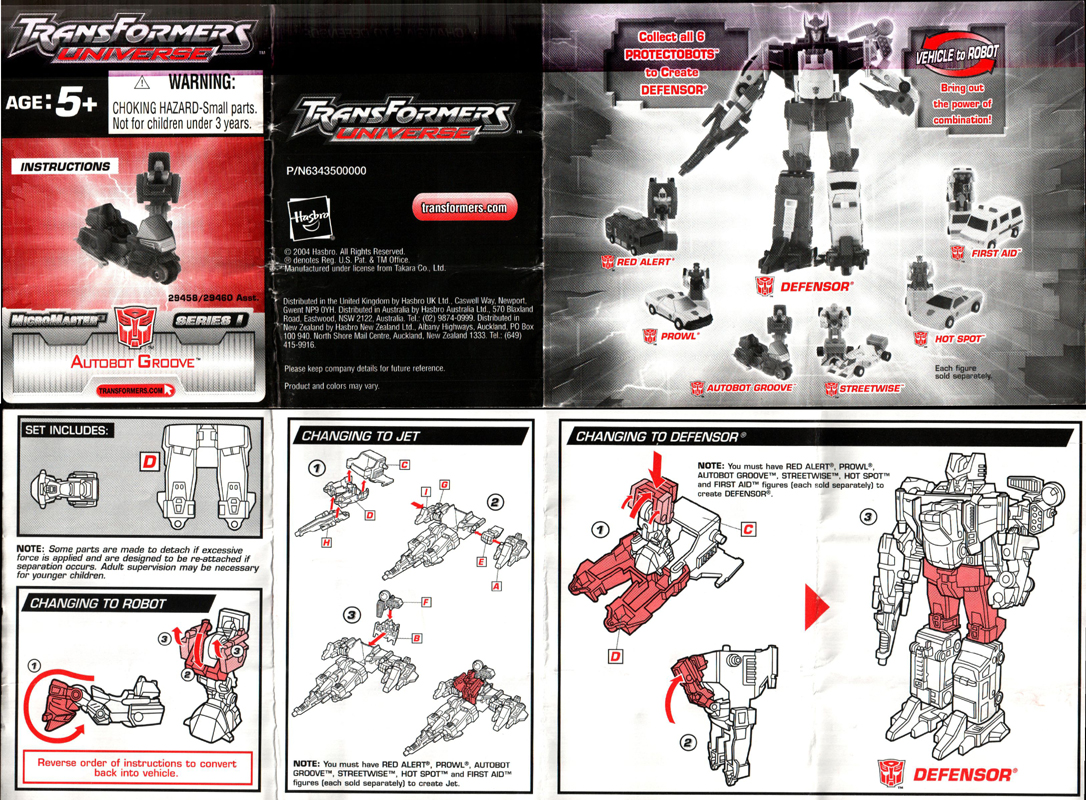 Series I Protectobots (Defensor) Autobot Groove (Transformers, Universe ...