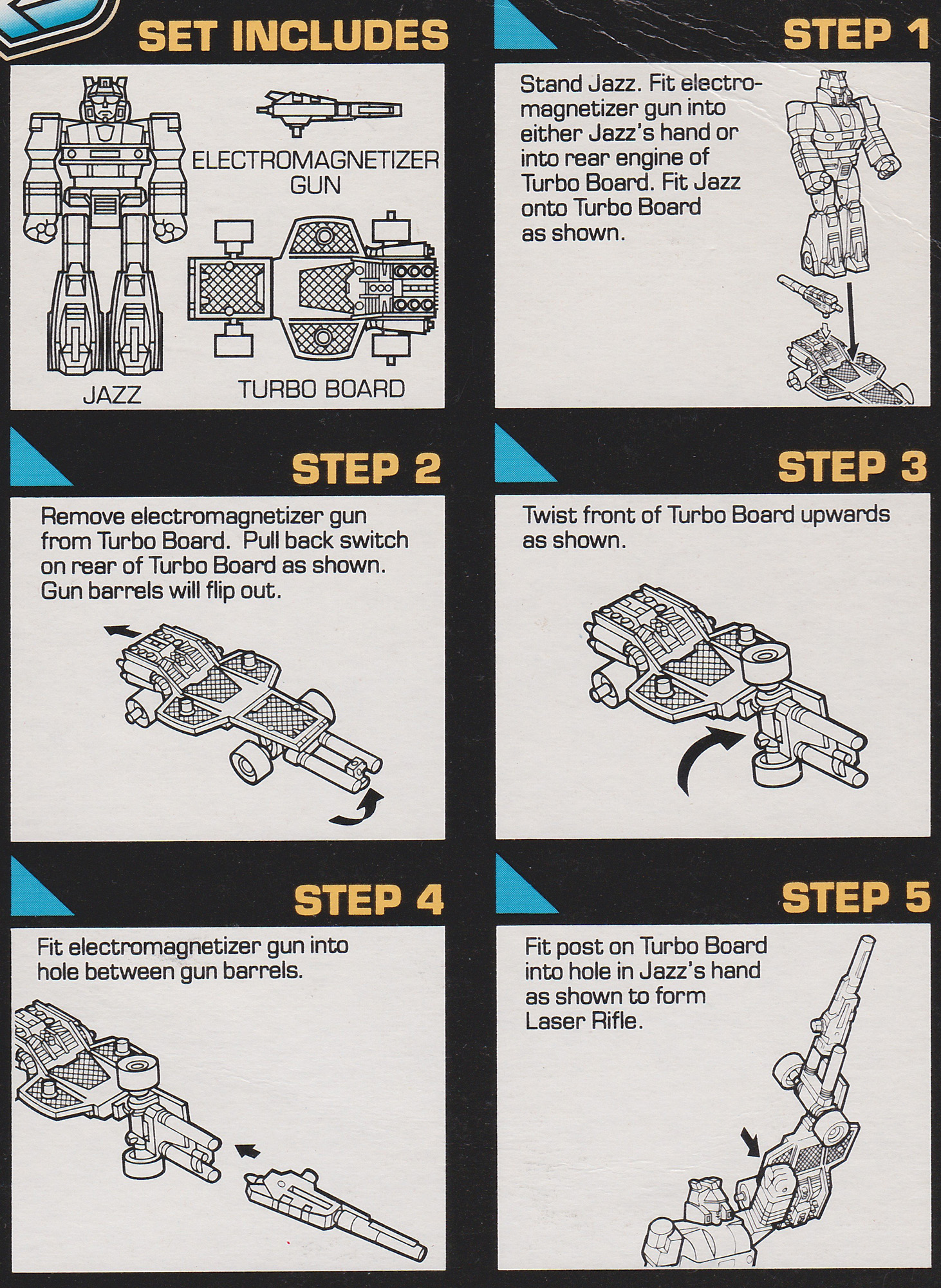 Action Masters Jazz with Turbo Board (Transformers, G1, Autobot ...