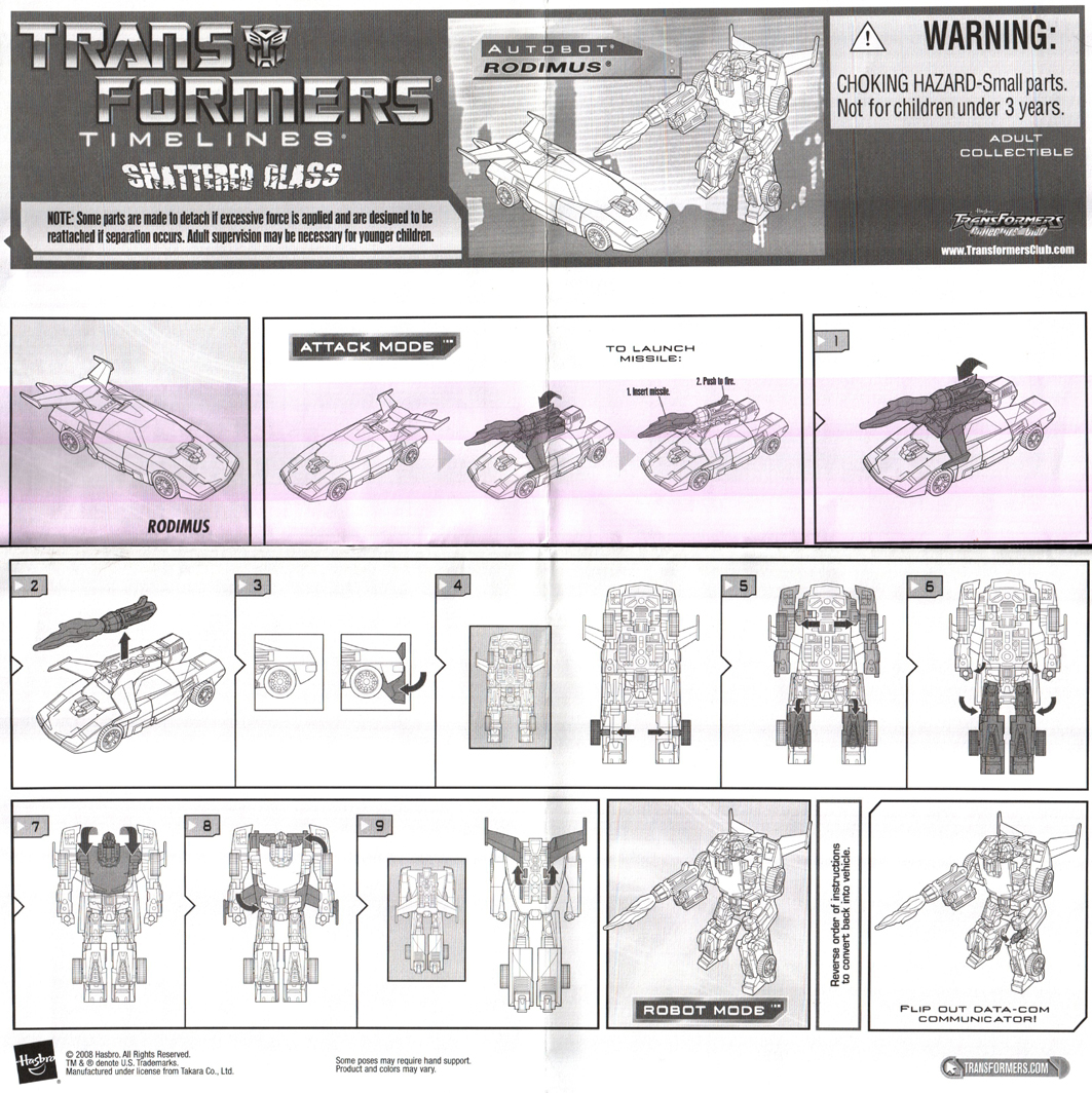 Souvenir Sets Megatron and Rodimus with Divebomb (Transformers, BotCon ...