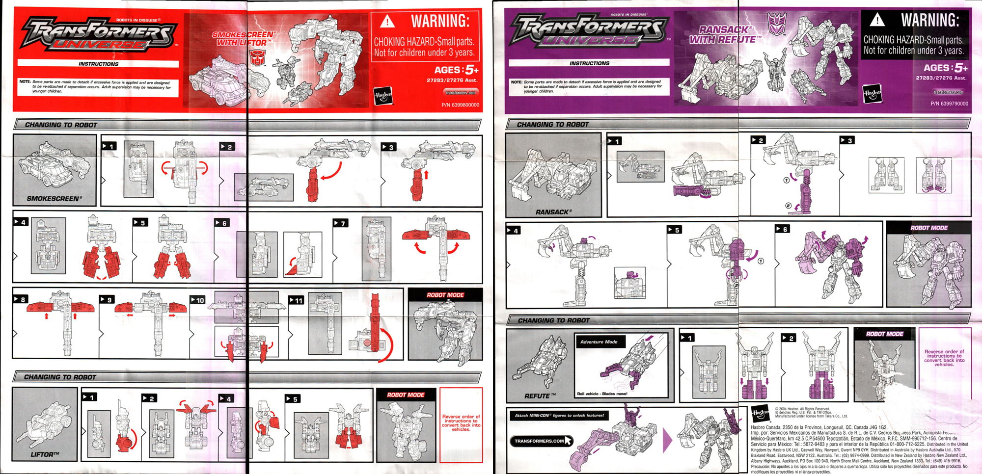 Gift Sets Smokescreen with Liftor vs. Ransack with Refute (Transformers ...