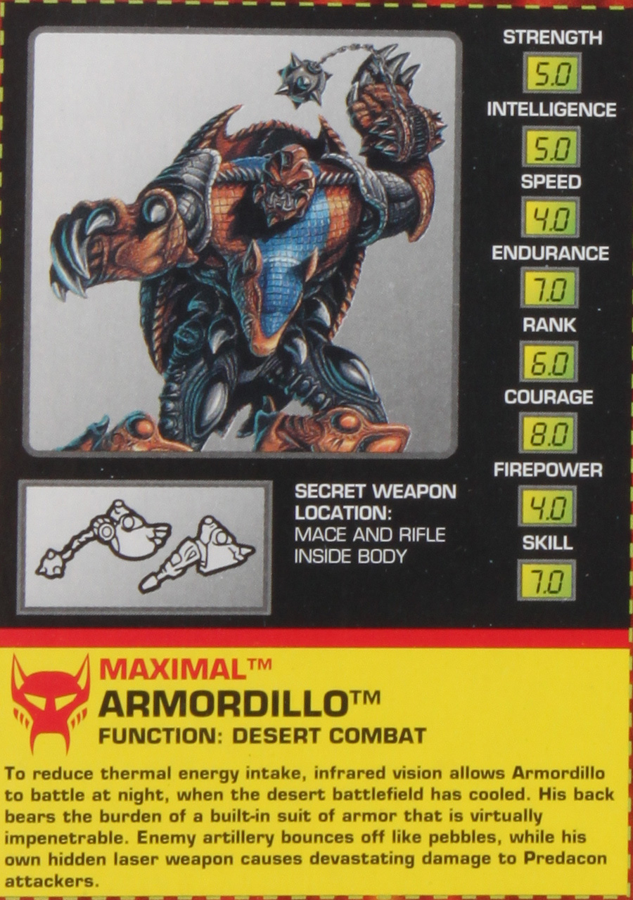 Basic Class Armordillo (Transformers, Beast Wars, Maximal ...