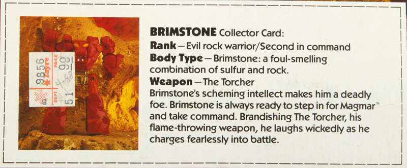 Basic Figures Brimstone (GoBots, Rock Lords, Evil Rock Lords ...