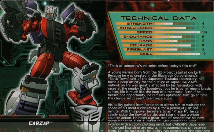 Figure Subscription Service Carzap (Transformers, BotCon / OTFCC ...