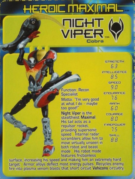 Basic Class Night Viper (Transformers, Beast Machines, Maximal ...
